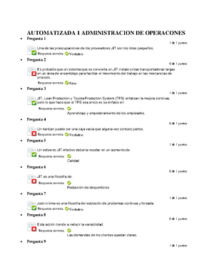 Automatizada 1 - Administración de Operaciones - Studocu