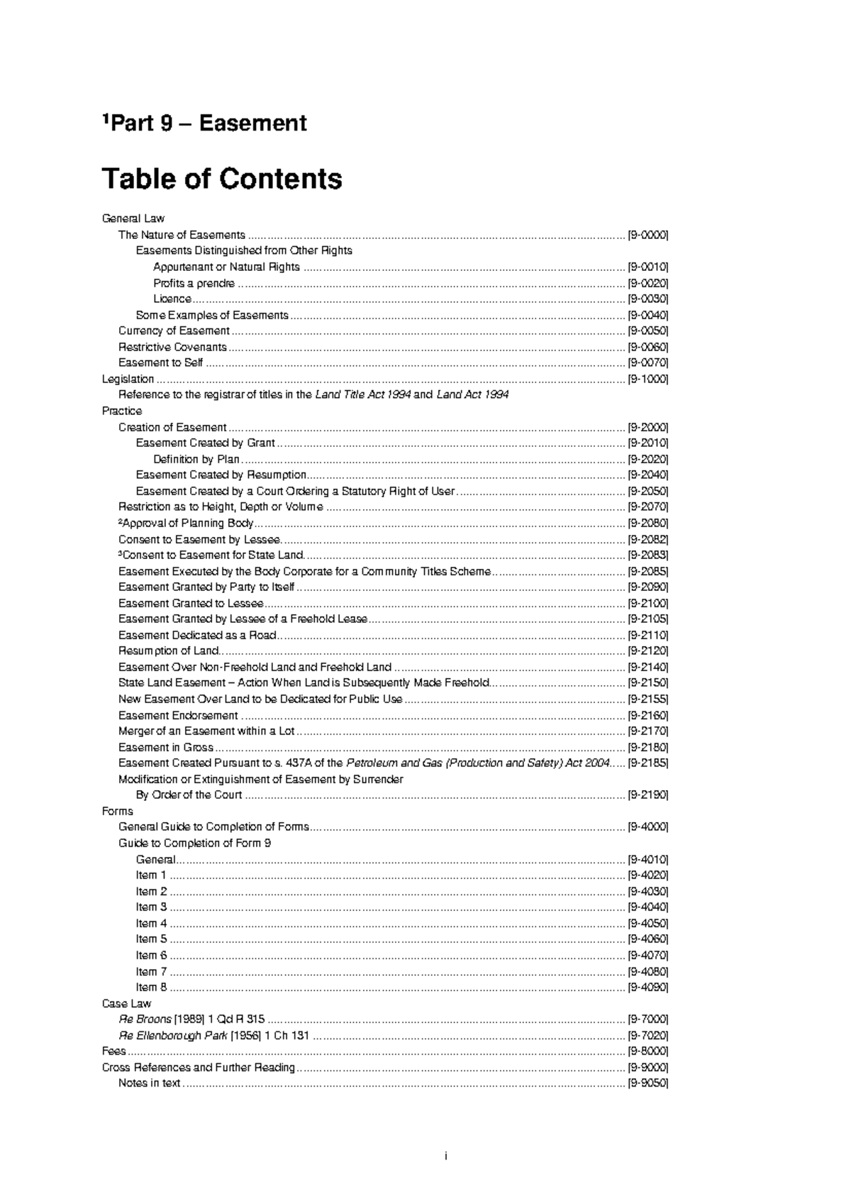 Land title manual for easement type question - i 1 Part 9 – Easement ...