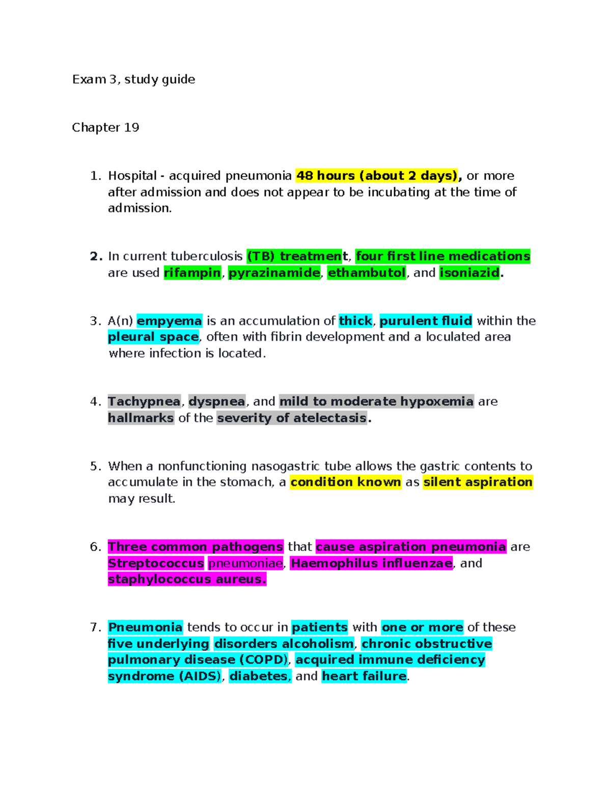 Exam 3 - Copy chapter 19 - Copy - Exam 3, study guide Chapter 19 1 ...
