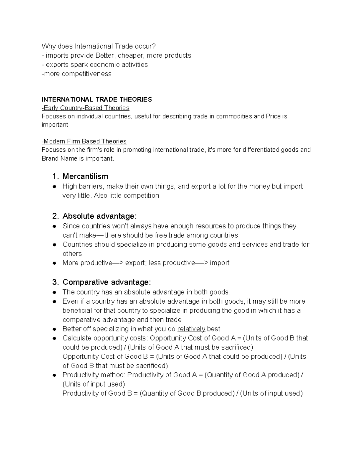 IB notes part I - Summary International Business - Why does ...