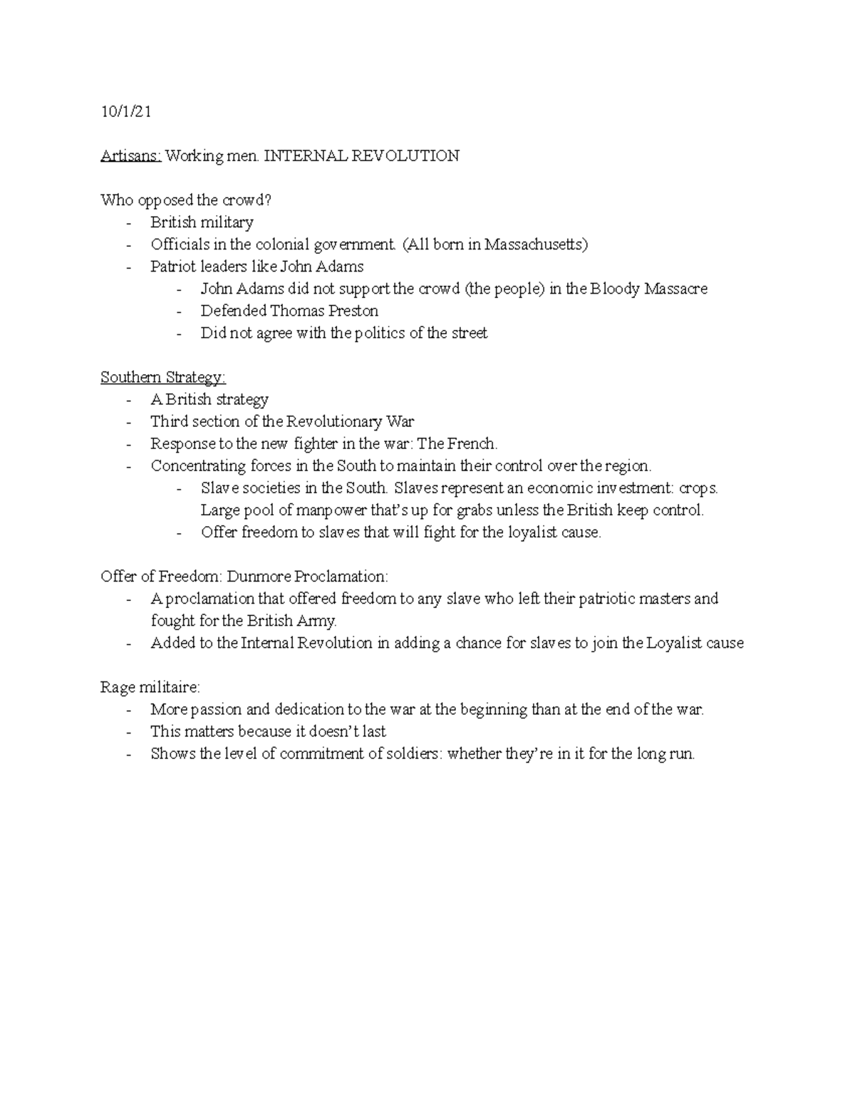 7 The American Revolution and Primary Sources - 10/1/ Artisans: Working ...