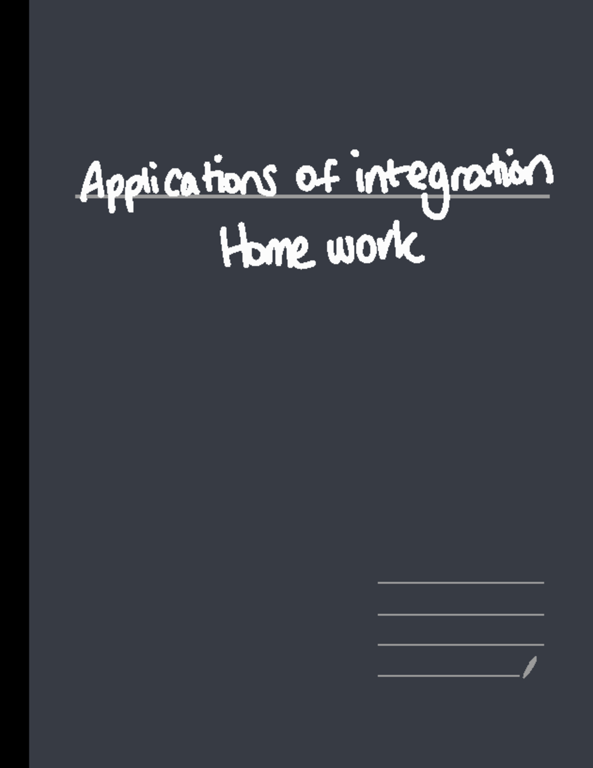 Applications of integration Homework - 035010 - Studocu