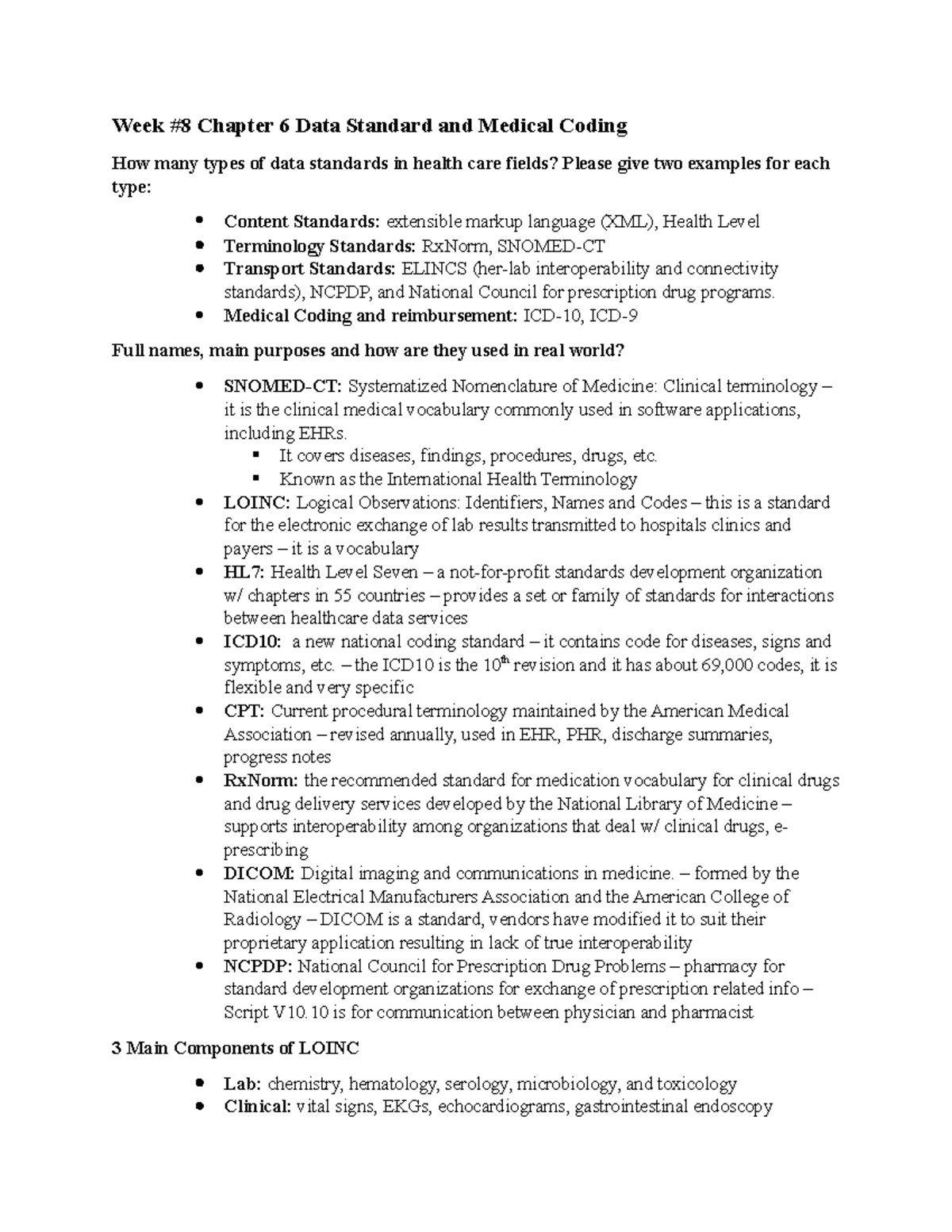 Lecture notes, lecture ALL - Study guide for final exam - covers ...