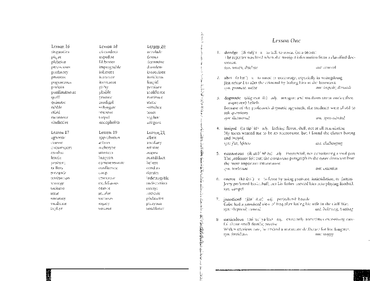 01 Vocab Lesson 1 - Studocu