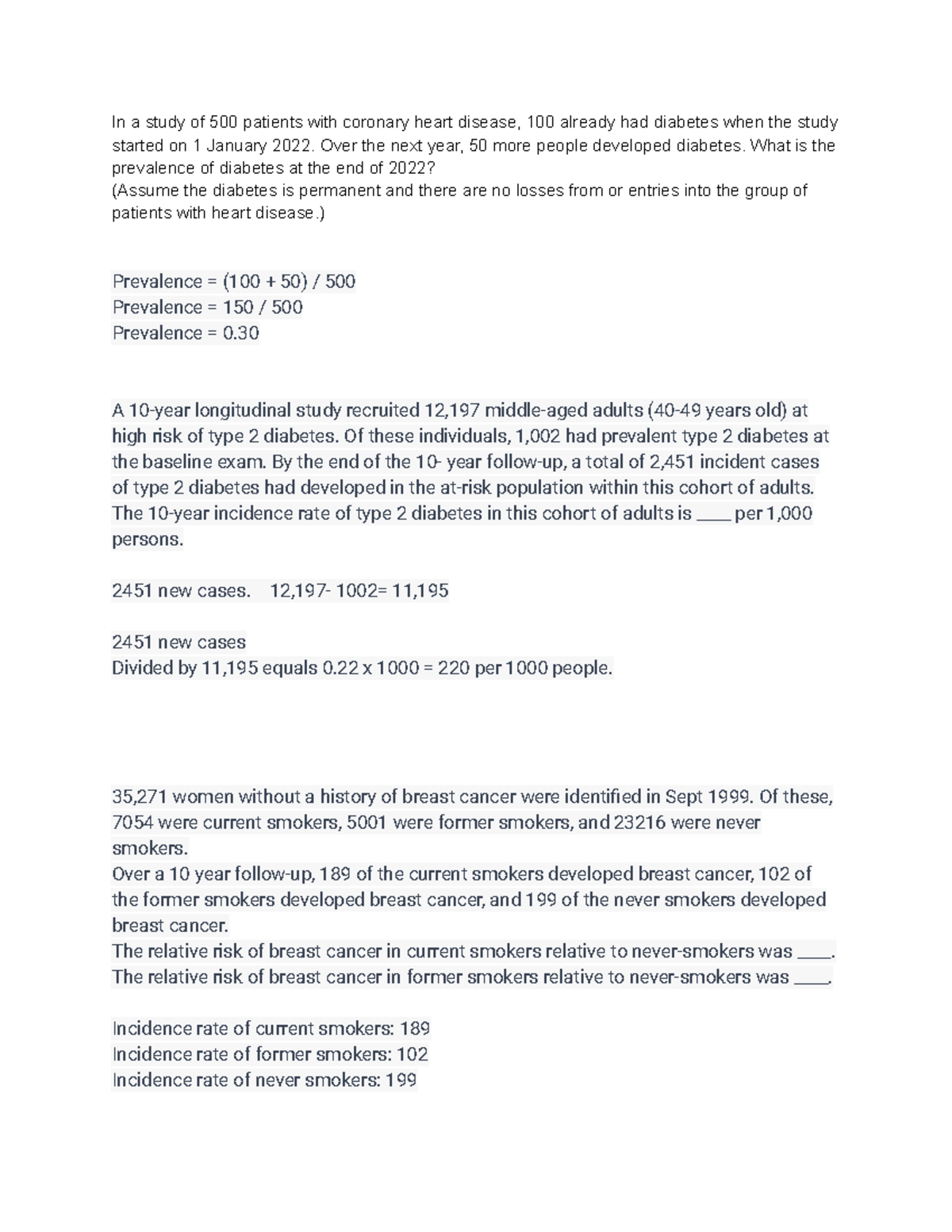 Health sci tutoruial - Tut work - In a study of 500 patients with ...