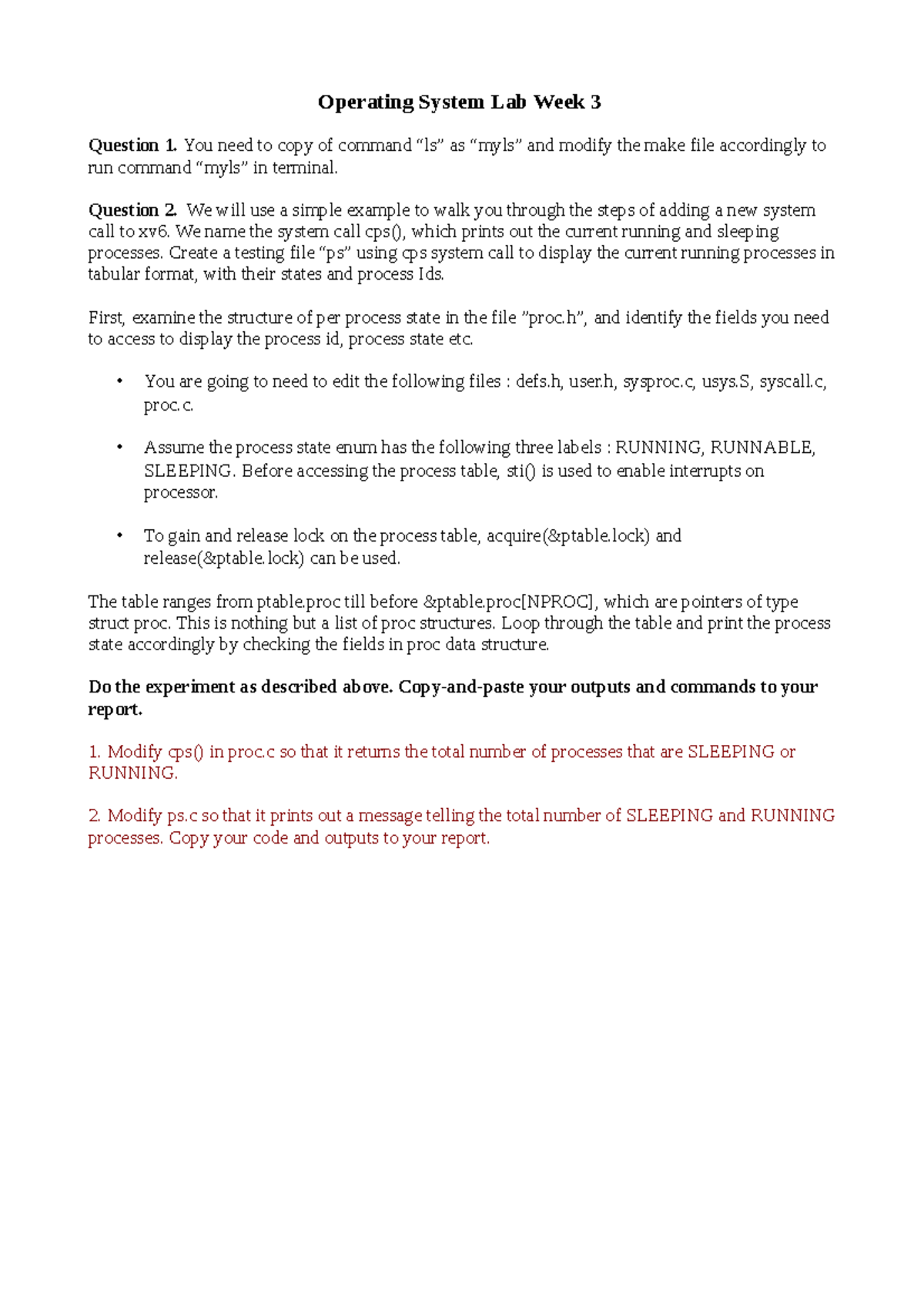Assignment Week 3 - document - Operating System Lab Week 3 Question 1 ...