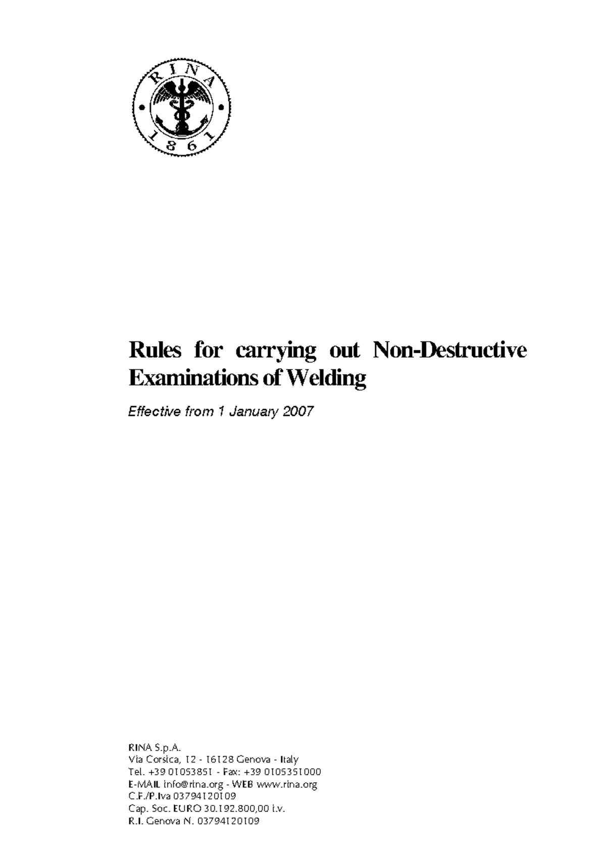 NCC33-RINA Rules for carrying out Non-Destructive Examinations of ...