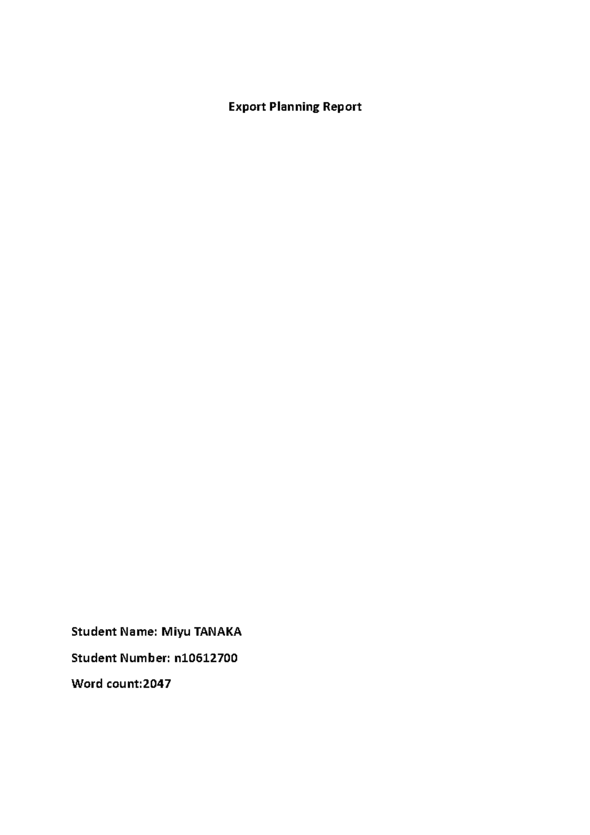 Assignment 1 exporting report (Australia company export to NZ) I got 7 ...