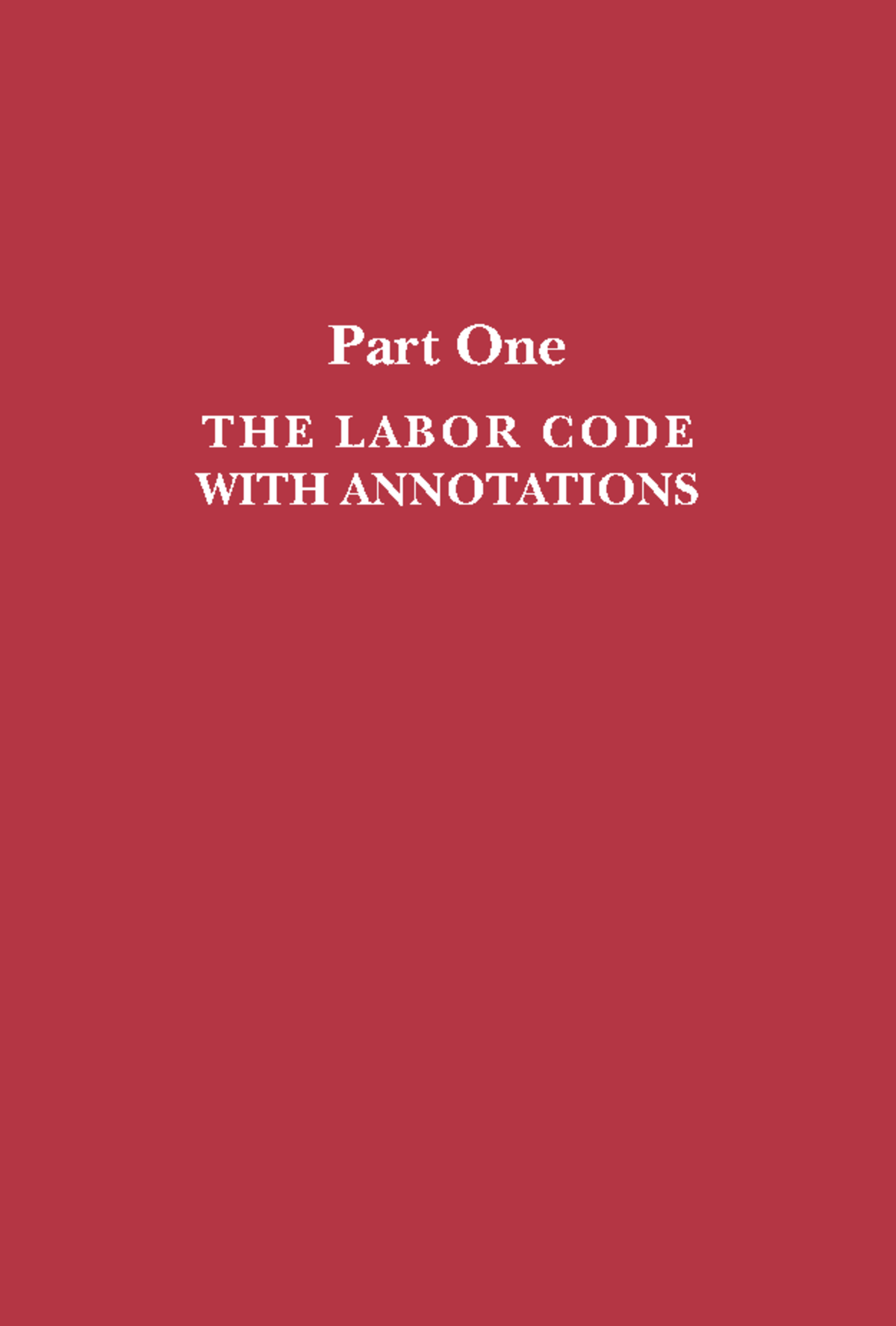 Labor Code Vol II Azucena - Civil Law - WMSU - Studocu