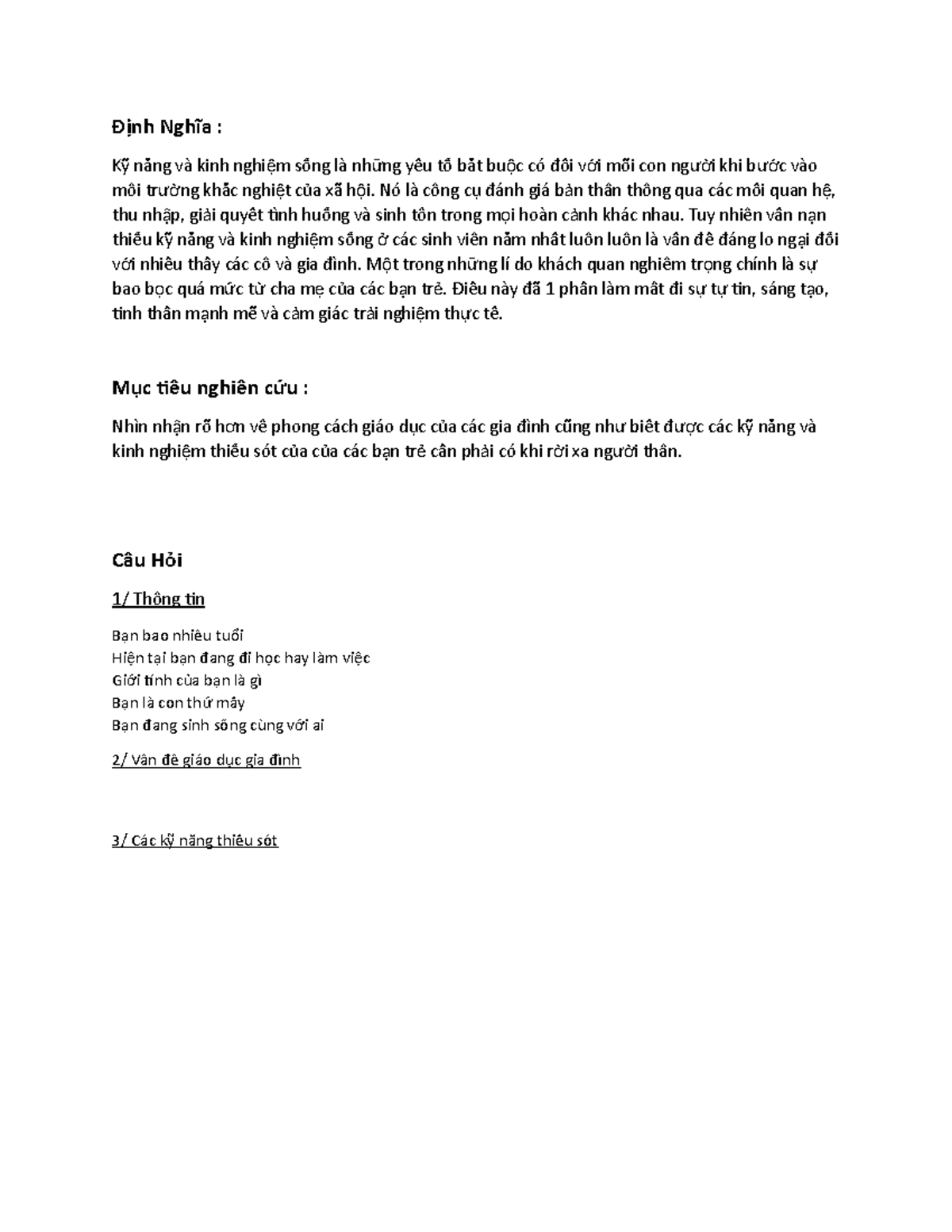 Khảo sát - aaaaaaaaaaaaaaaaaa - Đ nh Nghĩa :ị Kỹỹ năng và kinh nghi m ...