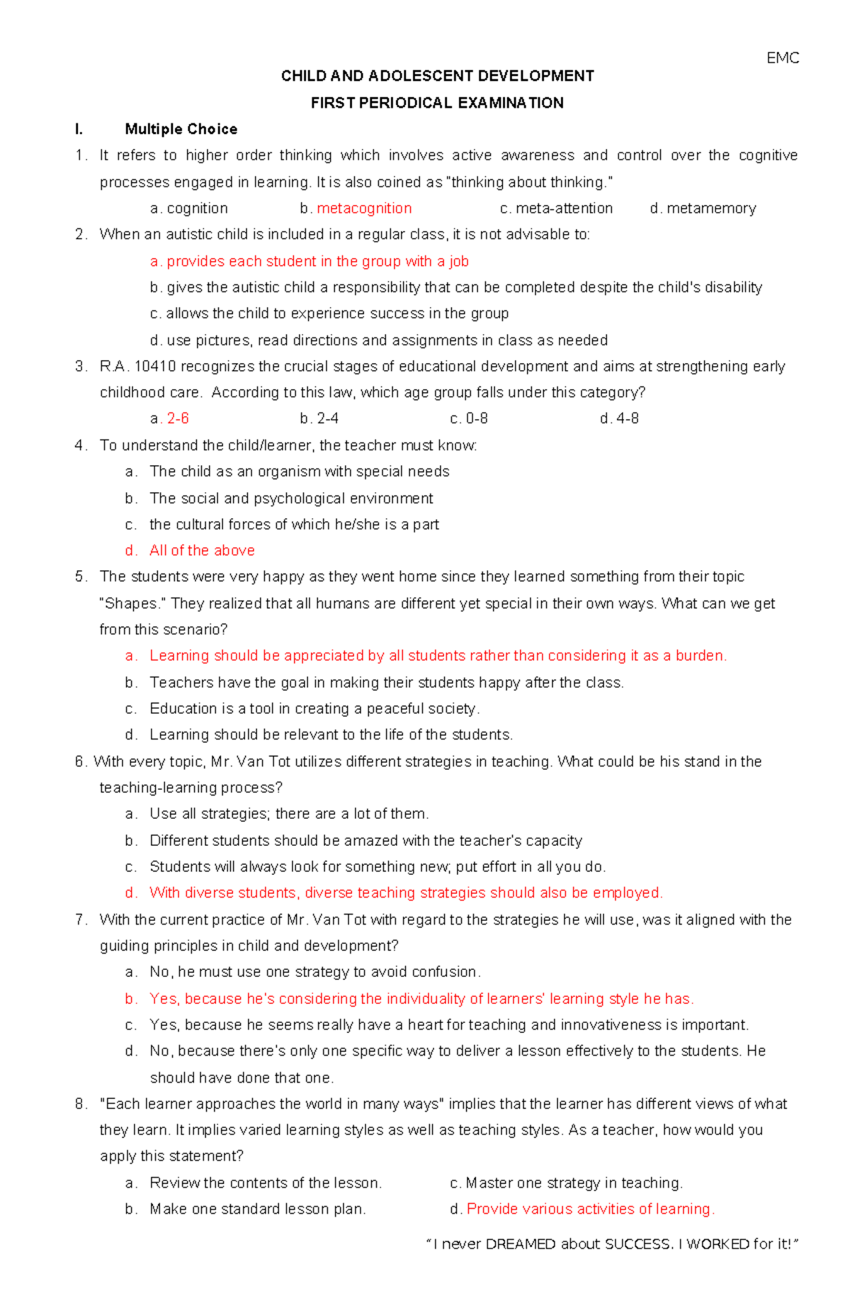 CAD-1ST- Periodical - CAD - CHILD AND ADOLESCENT DEVELOPMENT FIRST ...