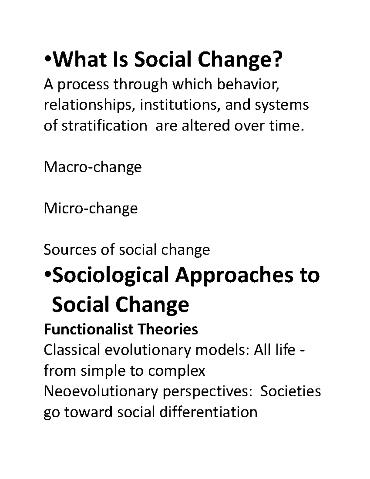 What Is Social Change? - Macro-change Micro-change Sources of social ...