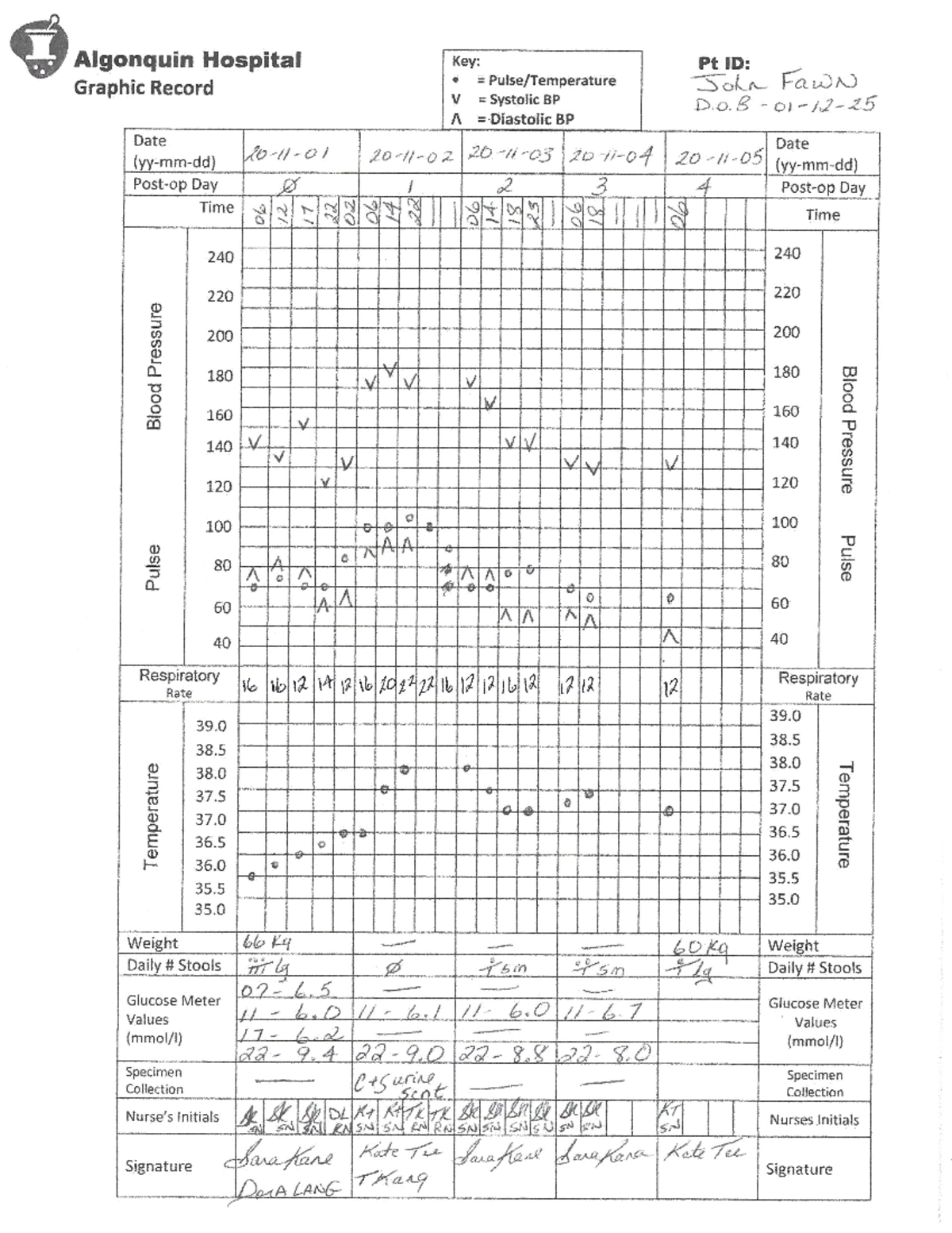 Example of Graphic Vital Signs Flow Sheet 1 - NSG 2317 - Studocu
