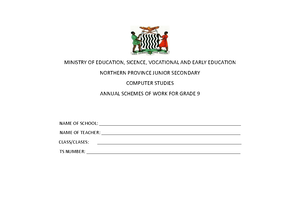 Computer Studies Grade 8 Lesson Plans - MINISTRY OF GENERAL EDUCATION ...