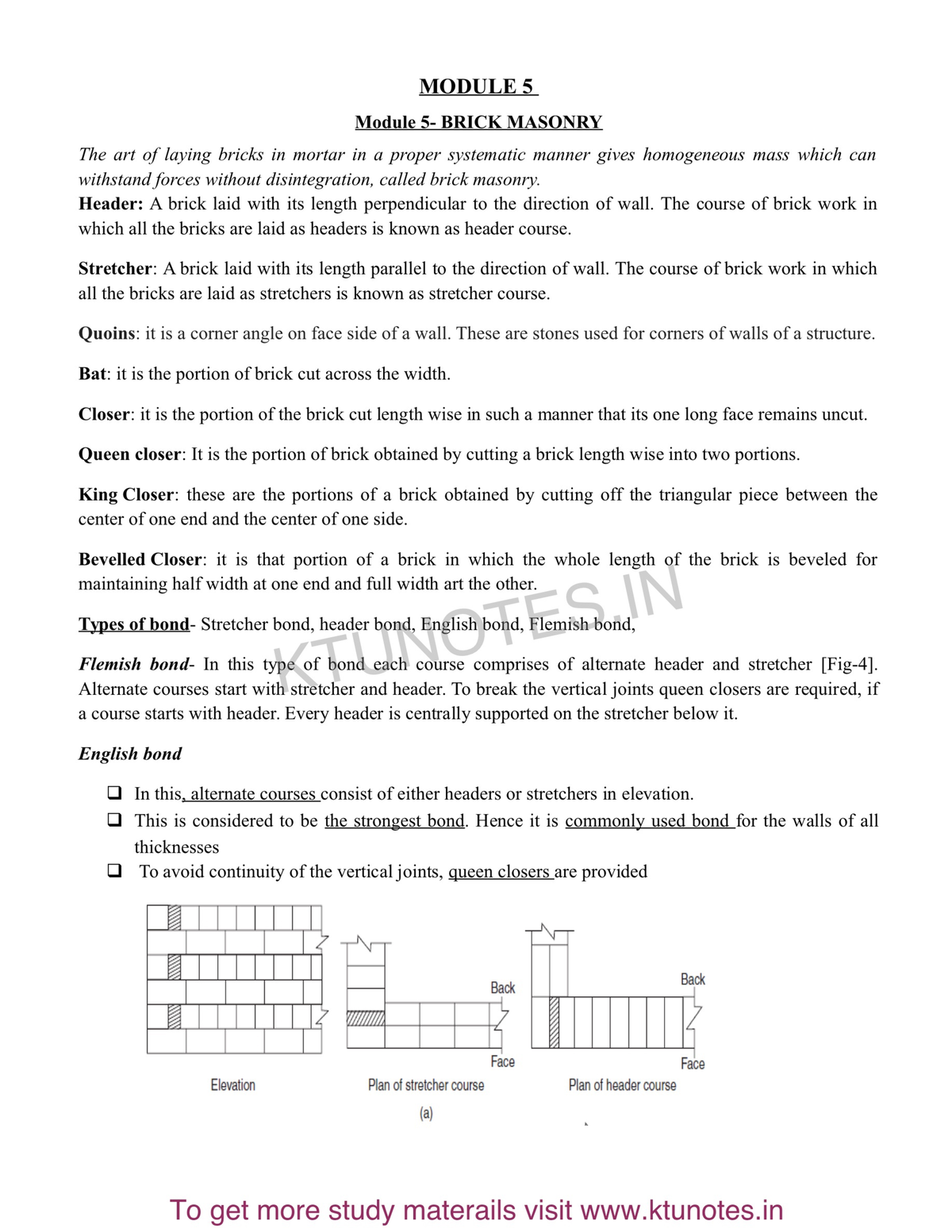 Module 5 basic civil - Basics of Civil engineering - Studocu