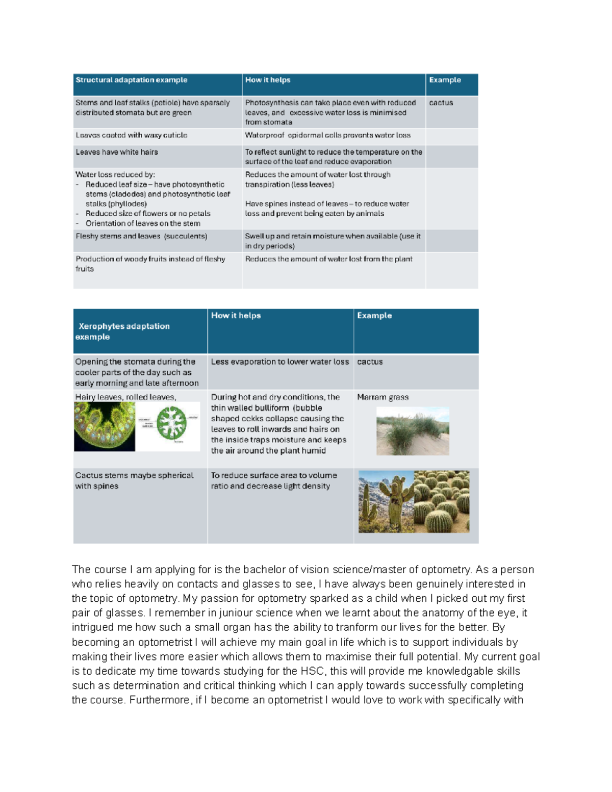 bio textbook tables - The course I am applying for is the bachelor of ...
