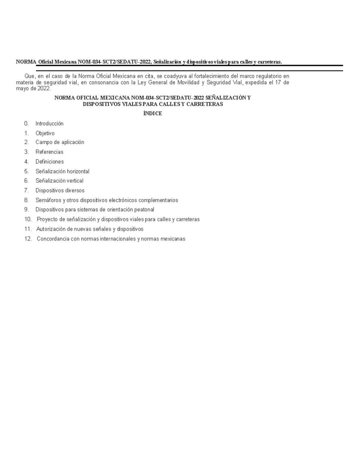 Norma 034 - NORMA Oficial Mexicana NOM-034-SCT2/SEDATU-2022 ...