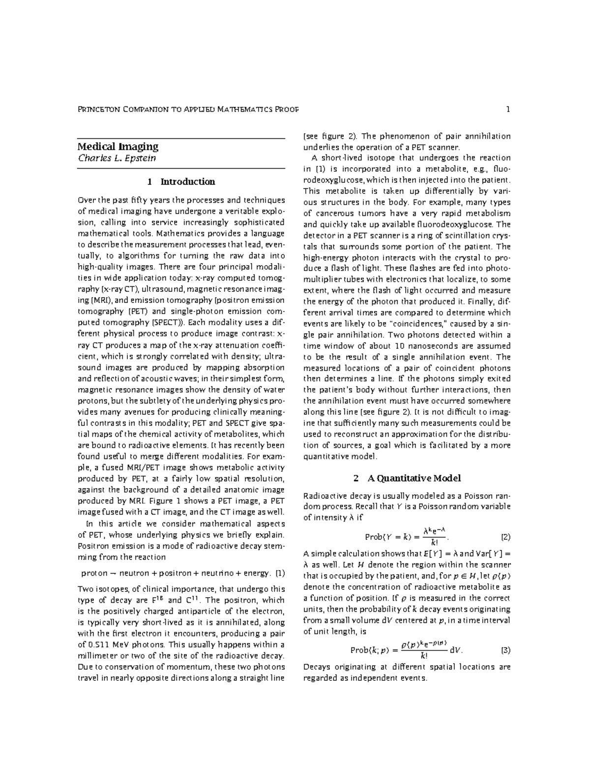 Princeton companion to applied mathematics proof - medical imaging ...
