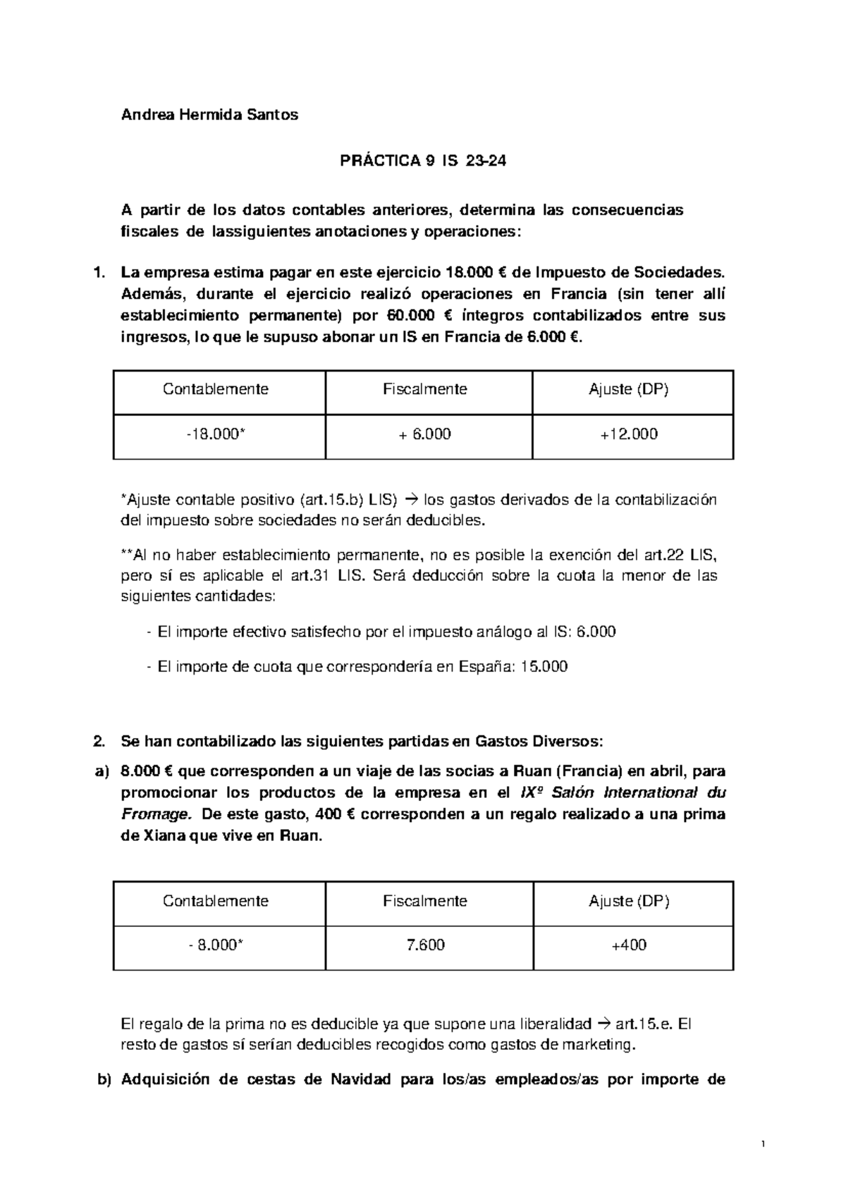 Practica 9 solucion - Andrea Hermida Santos PRÁCTICA 9 IS 23 - 24 A partir de los datos ...