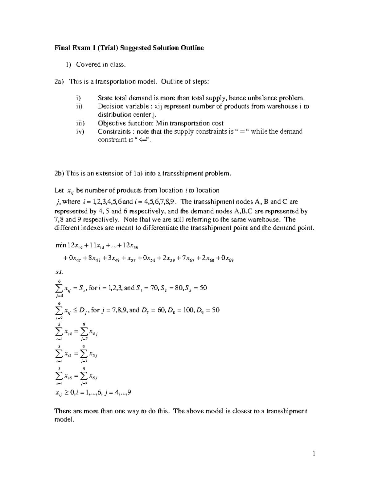 Trial paper 2014 solutions - Final Exam 1 (Trial) Suggested Solution ...