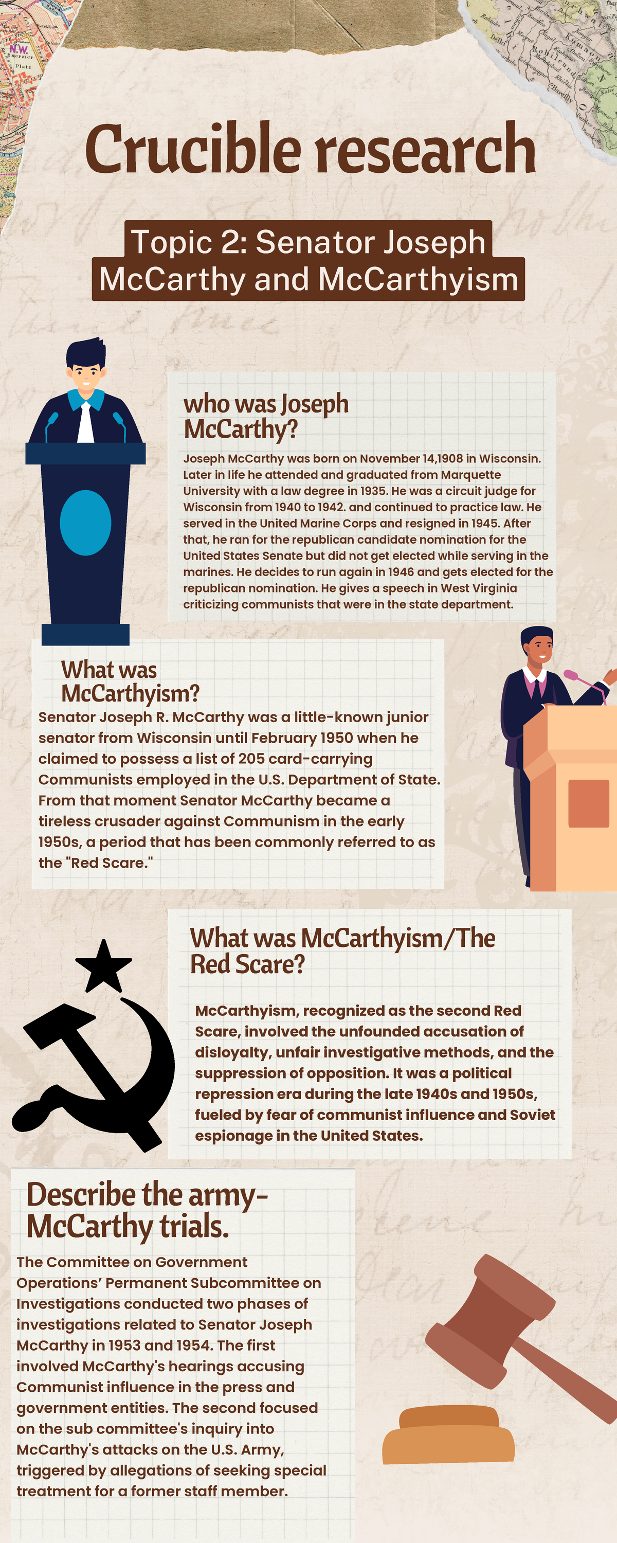 Crucible research - lol - Crucible research Topic 2: Senator Joseph ...