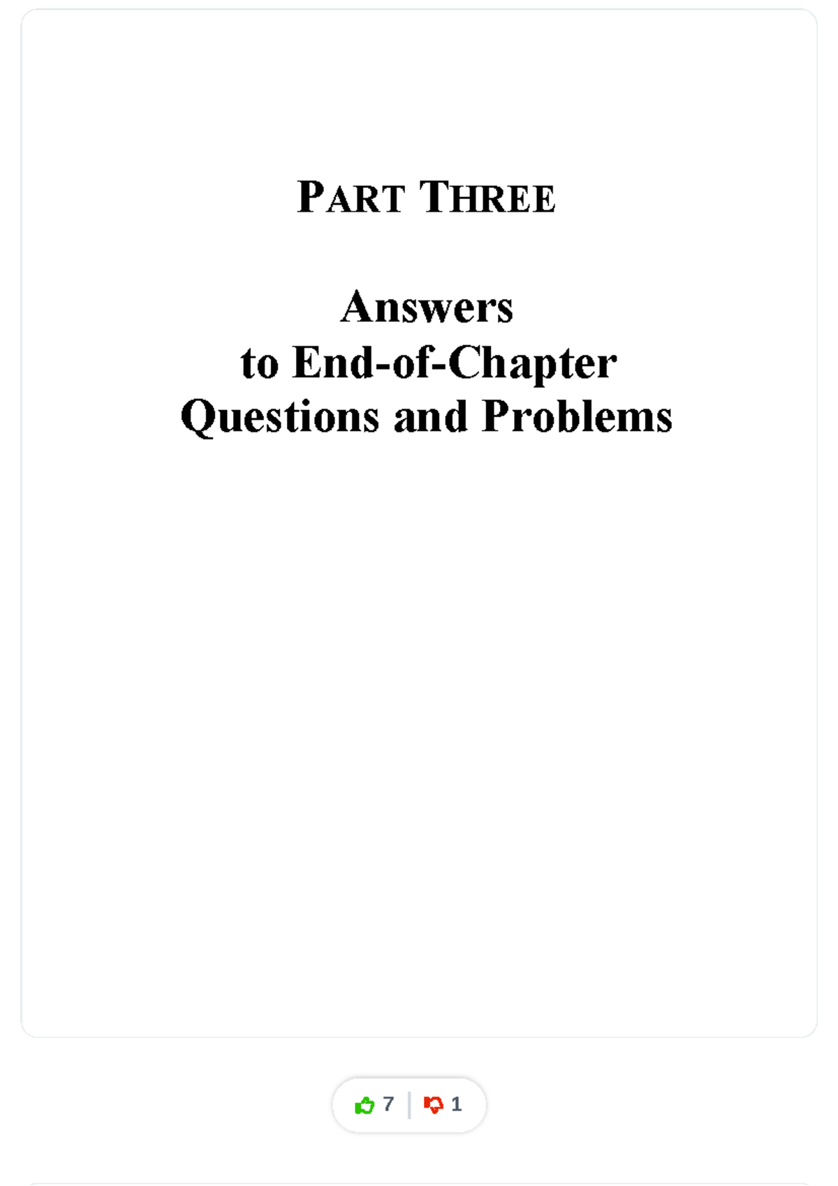 Dlstudocu - P ART THREE Answers to End-of-Chapter Questions and ...