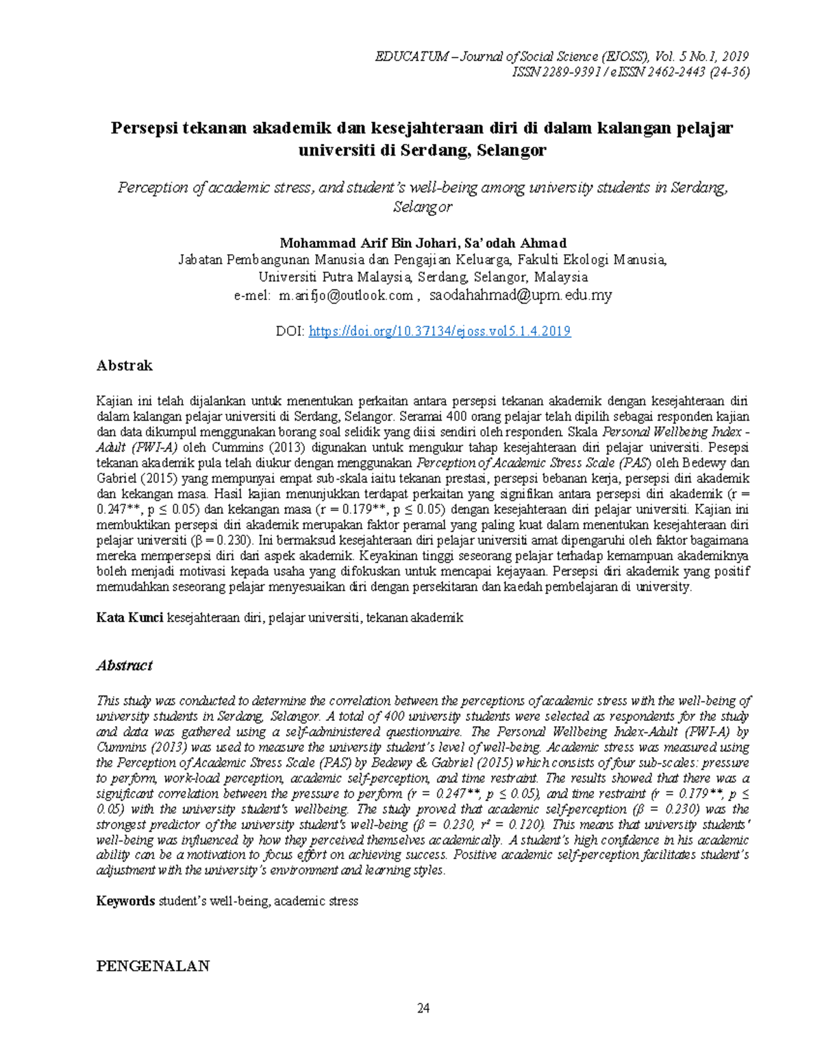 Juranal - i need a proper practice - EDUCATUM – Journal of Social Science (EJOSS), Vol. 5 No ...