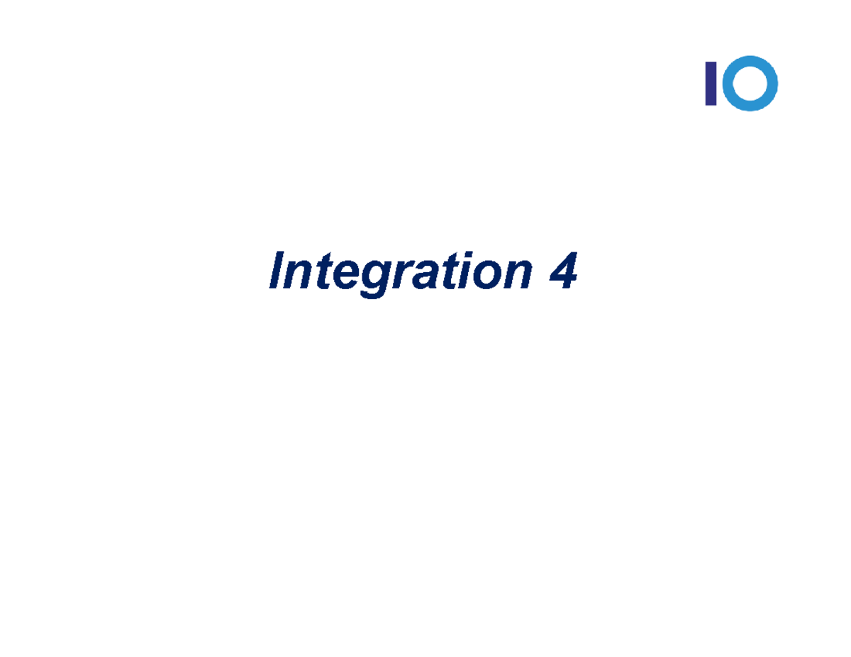 Integration 4 - Integration 4Integration Integration by Parts for ...