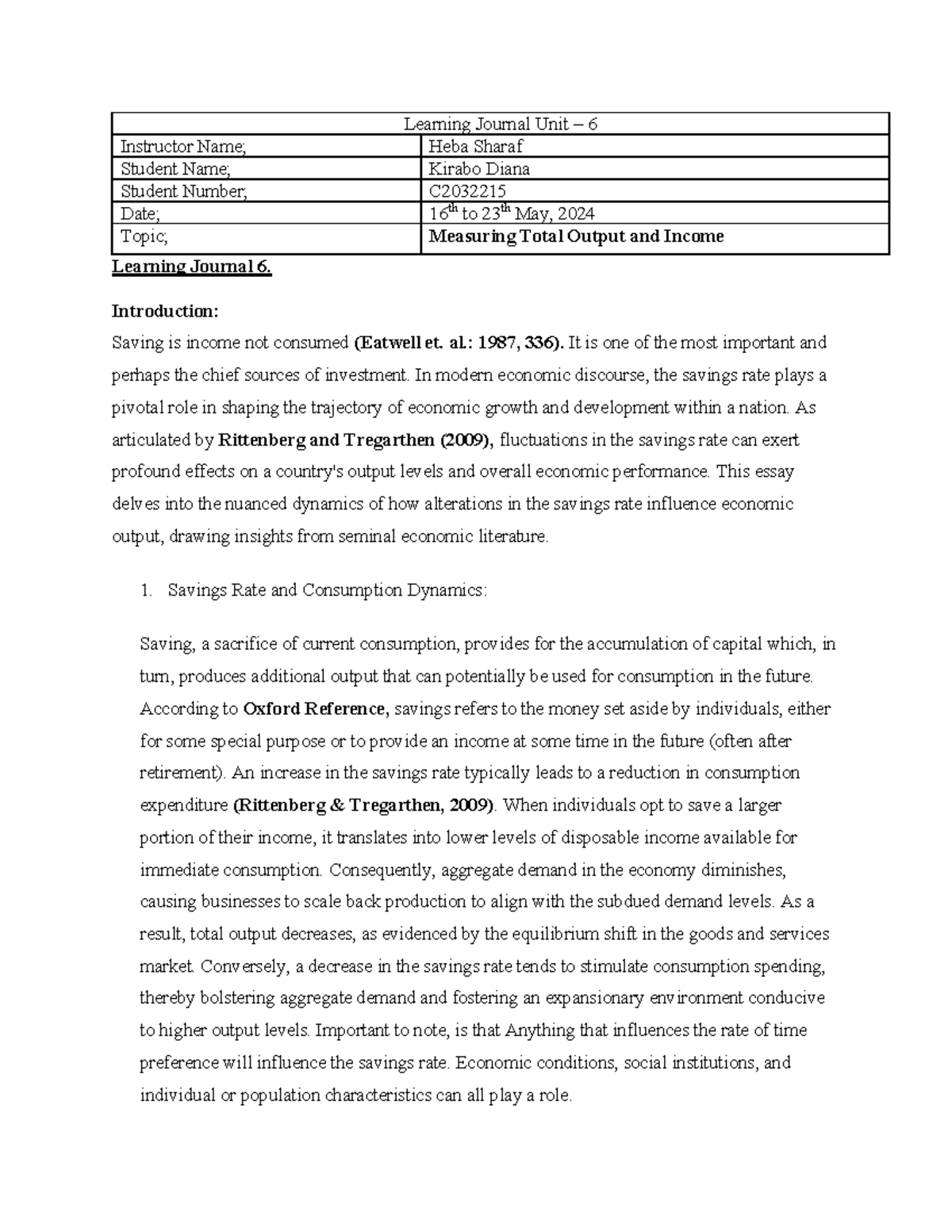 Learning Journal Unit 6 pdf - Learning Journal Unit – 6 Instructor Name ...