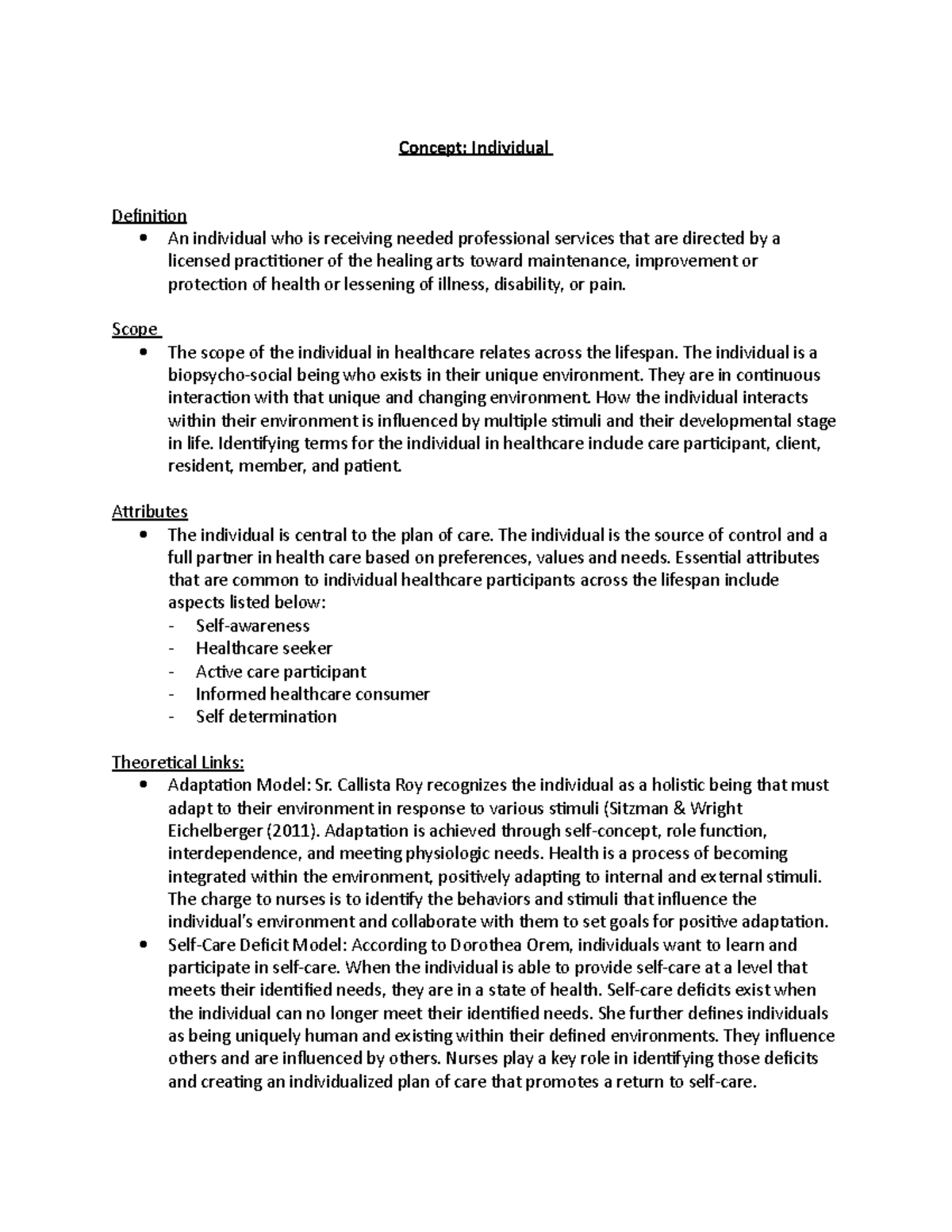 Concept Individual - Concept: Individual Definition An individual who ...