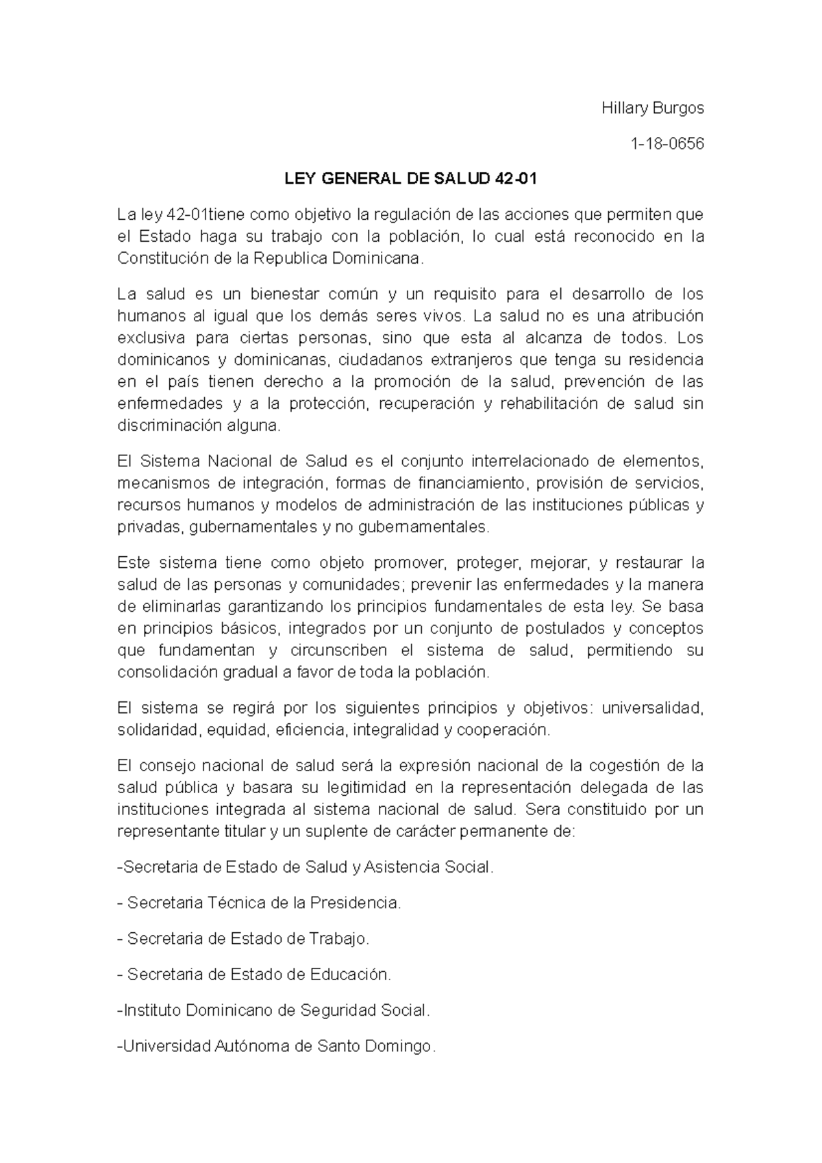 Ley 42-01 Ley 42-01 Ley 42-01 Ley 42-01 Ley 42-01 Ley 42-01 - Hillary ...