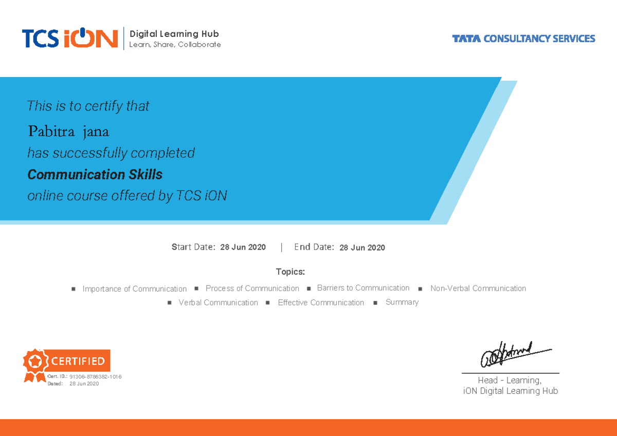 Communication skills - LOREM EPSUM - TCS iON Digital Learning Hub TATA ...