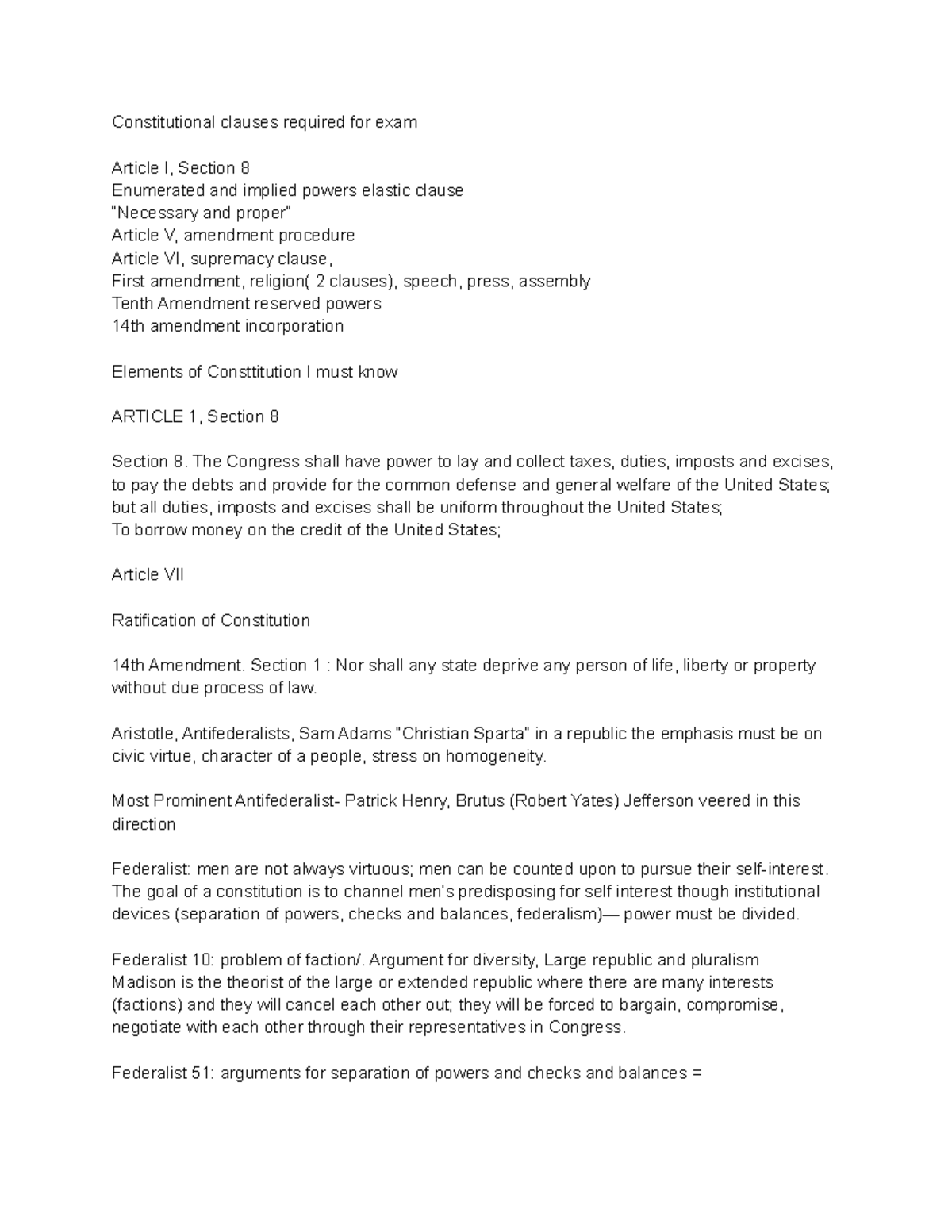 POL 1101 Notes 10 13 22 - Key Political Terms for study purposes ...