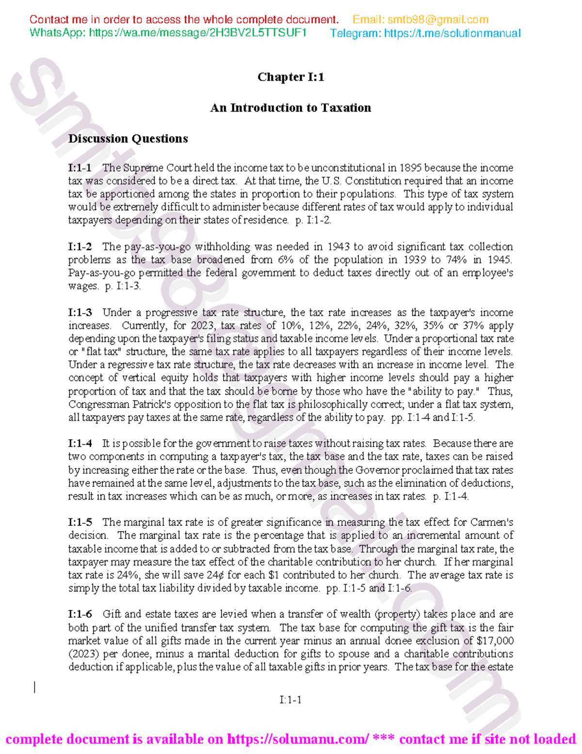 Solution Manual for Pearson's Federal Taxation 2024, Individuals 37th ...