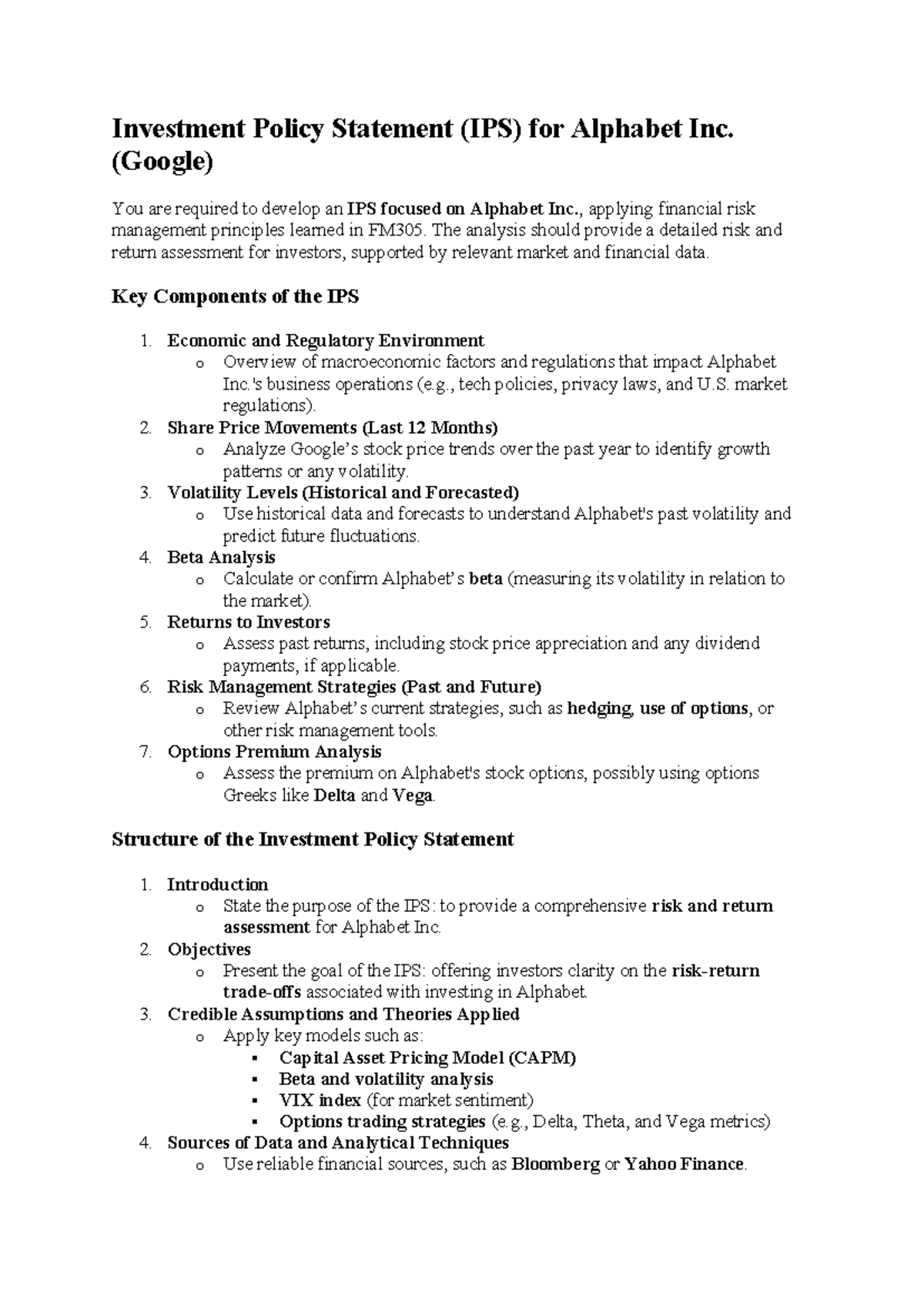Alphabet -Merita - Company NYSE - Investment Policy Statement (IPS) for ...