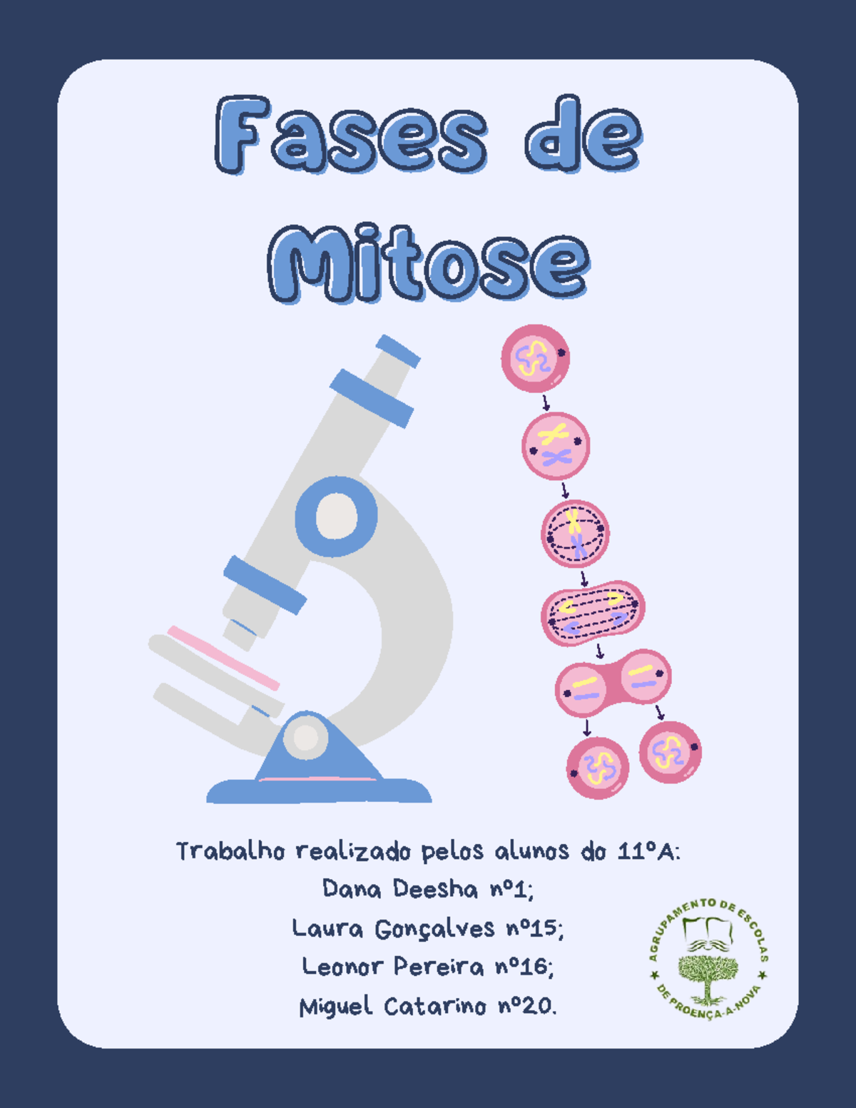 Fases de Mitose Capa - Capa de relatório - Biologia - Fases deFases de ...
