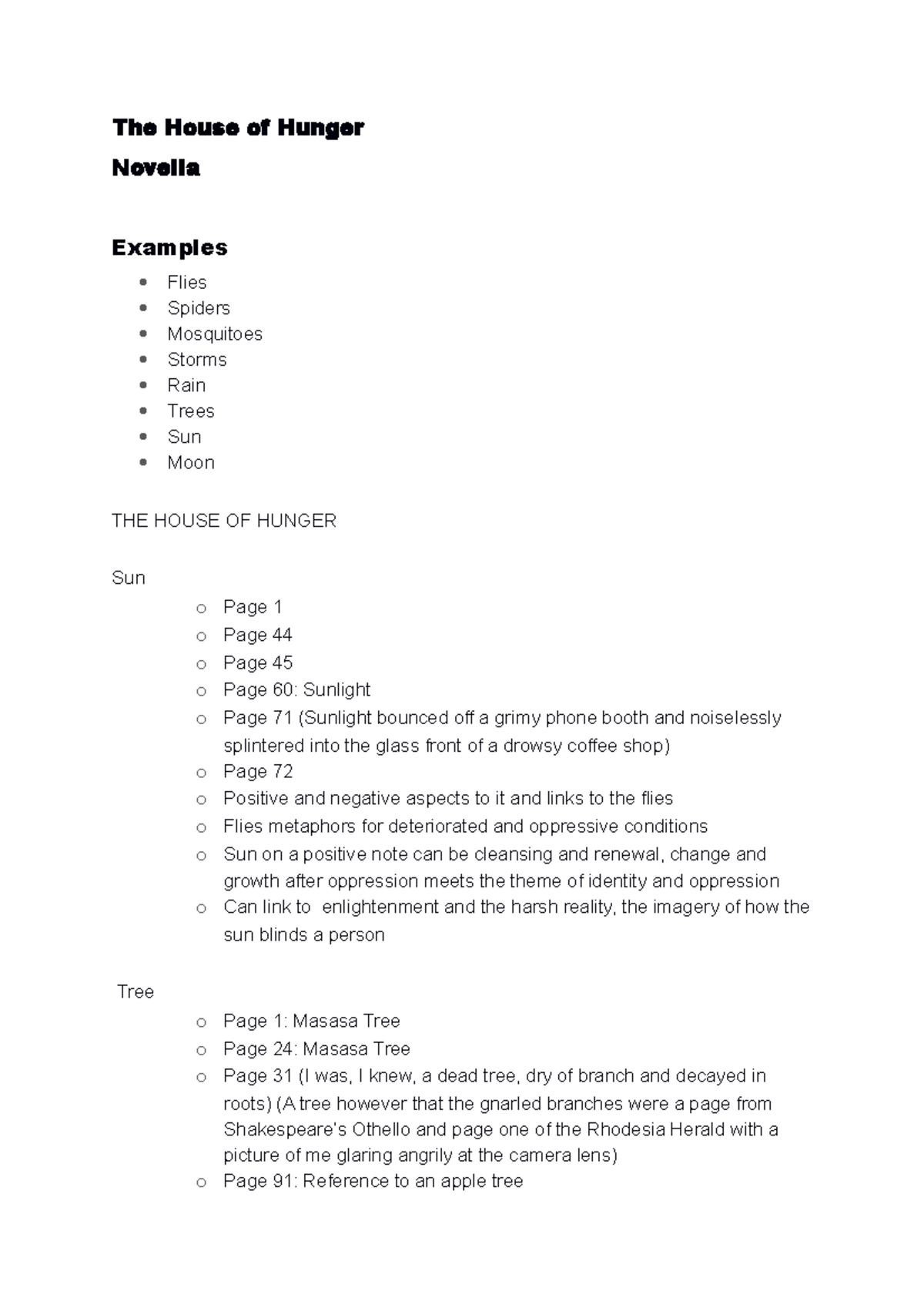 ENG 220 Assignment PREP - The House of Hunger Novella Examples ...