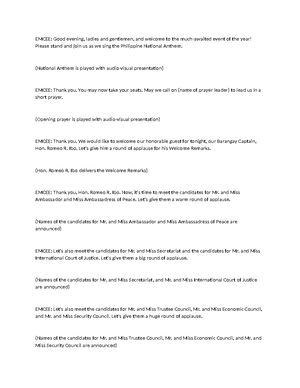 Emcee Script for UN Event ( Final) - Emcee Script for UN Event: Intro ...