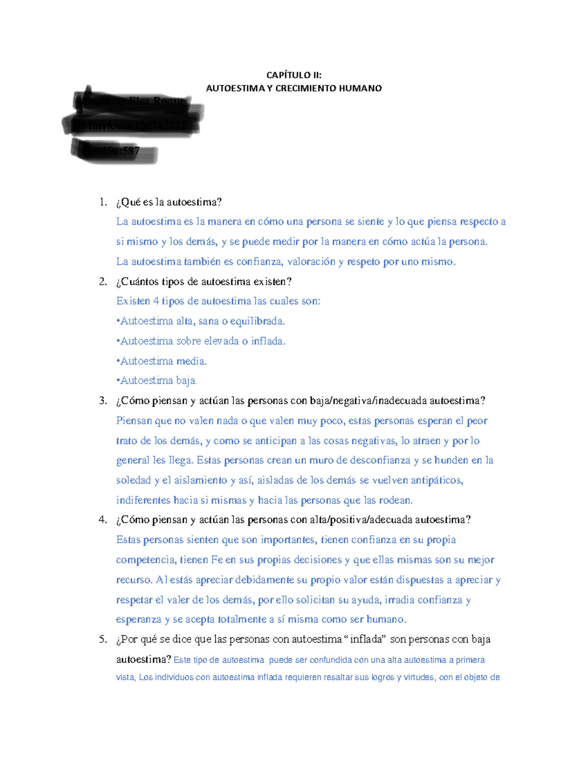 Capitulo ll - Capítulo número Il - CAPÍTULO II: AUTOESTIMA Y ...