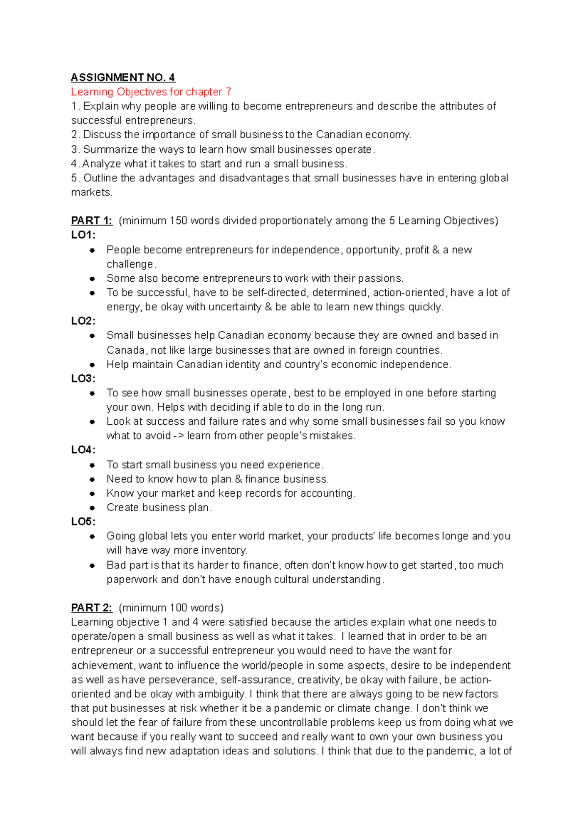 Assignment No 4 - professor: Vincent Maggiore - ASSIGNMENT NO. 4 ...