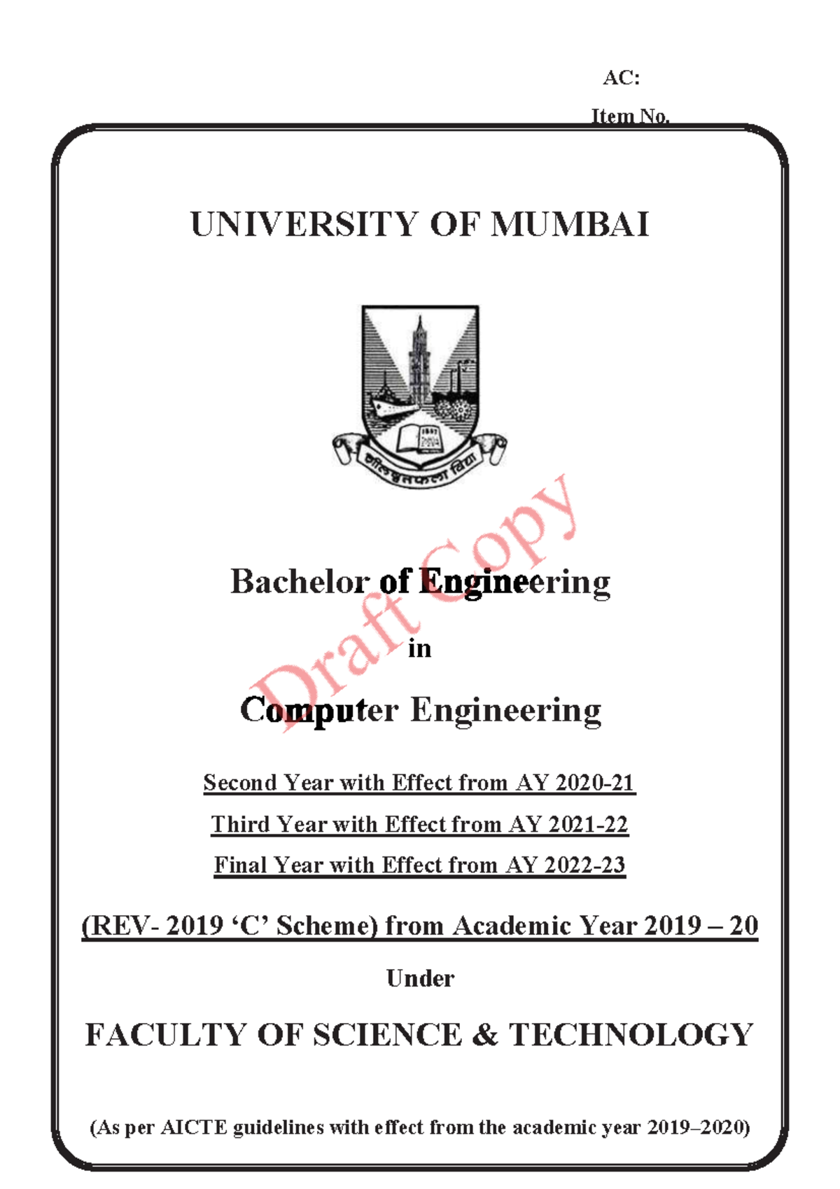 Computer Network Syllabus As Per New Scheme Ac Item No University Of Mumbai Bachelor Of 
