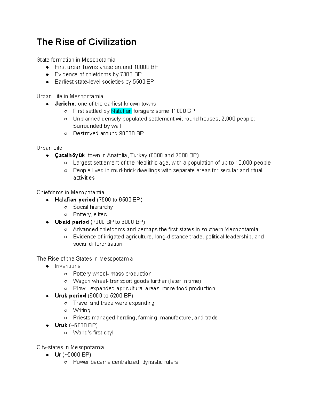 The Rise of Civilization - The Rise of Civilization State formation in ...