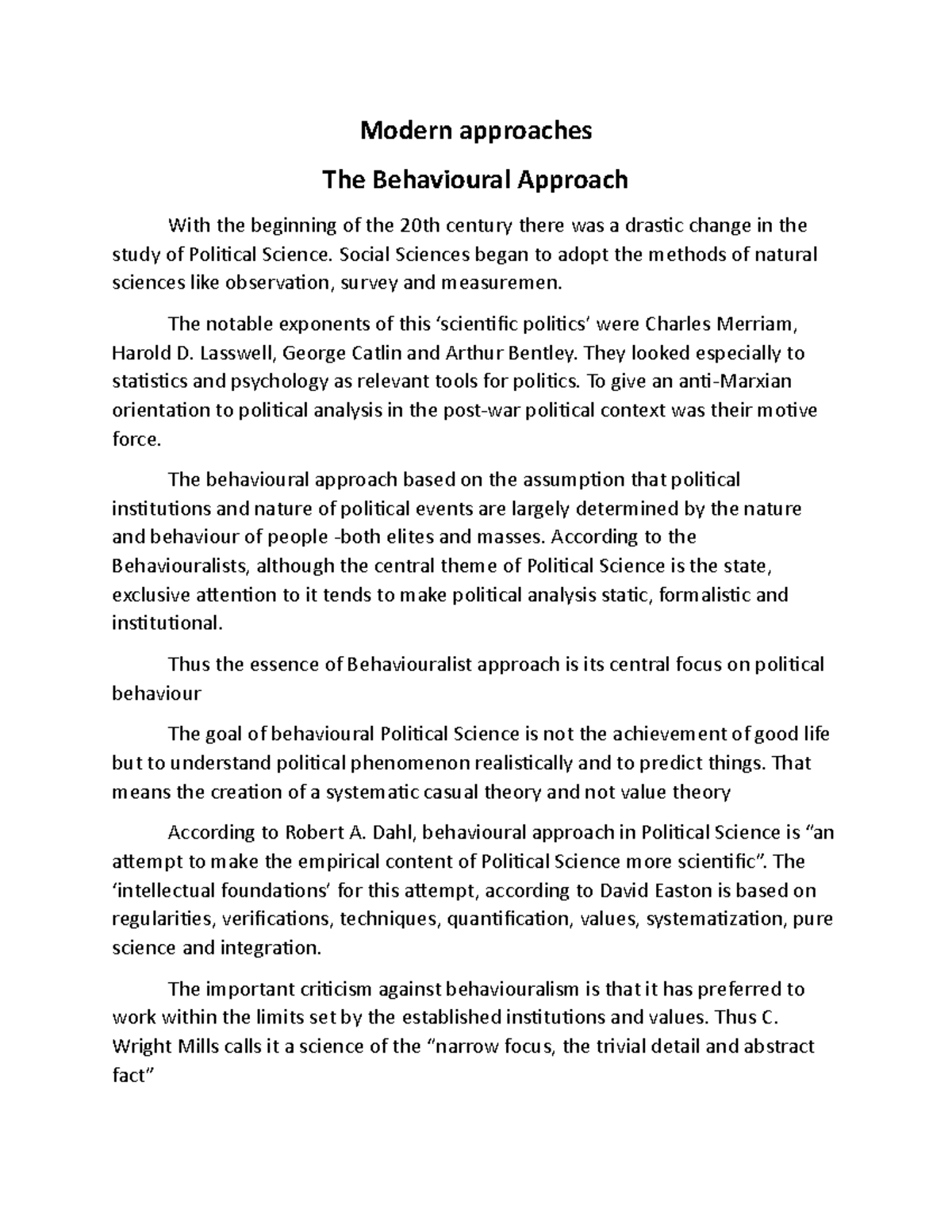 Behavioural Approach Lecture Notes 1 Modern Approaches The Behavioural Approach With The behavioural-approach-lecture-notes-1-modern-approaches-the-behavioural-approach-with-the