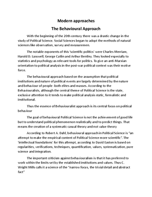 Traditional Approaches to the study of Political science - Traditional ...