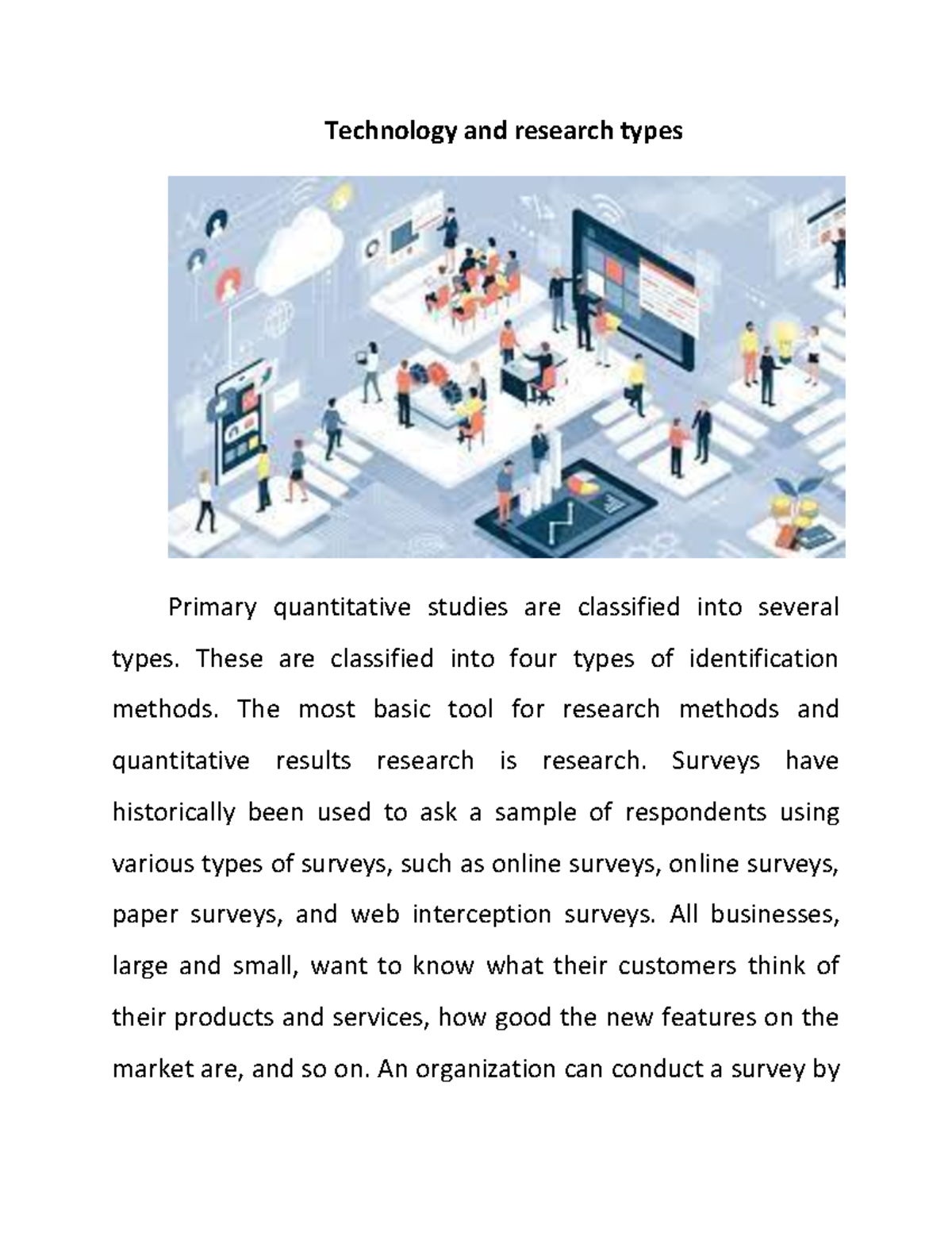 Technology and research types - Technology and research types Primary ...