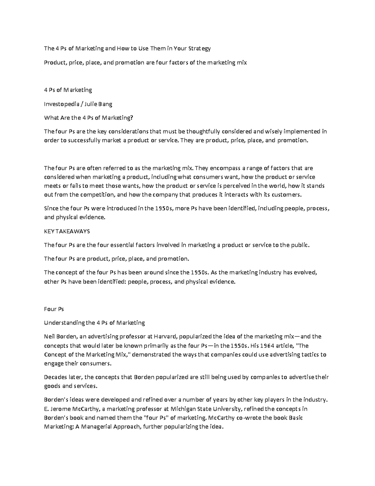 The 4 Ps of Marketing and How to Use Them in Your Strategy - They are ...