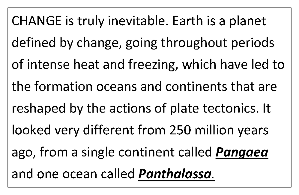 Earth Sci Two Types of Lithosphere - to print - CHANGE is truly ...