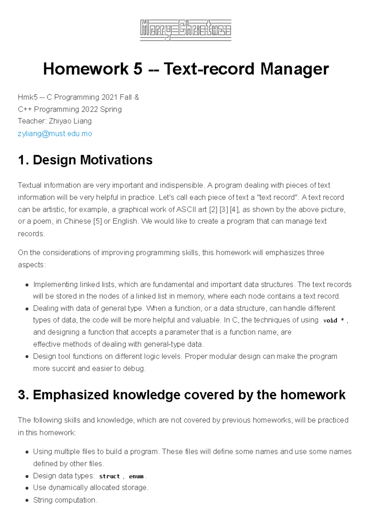 Hmk5 text record manager - Homework 5 - Text-record Manager Hmk5 - C ...