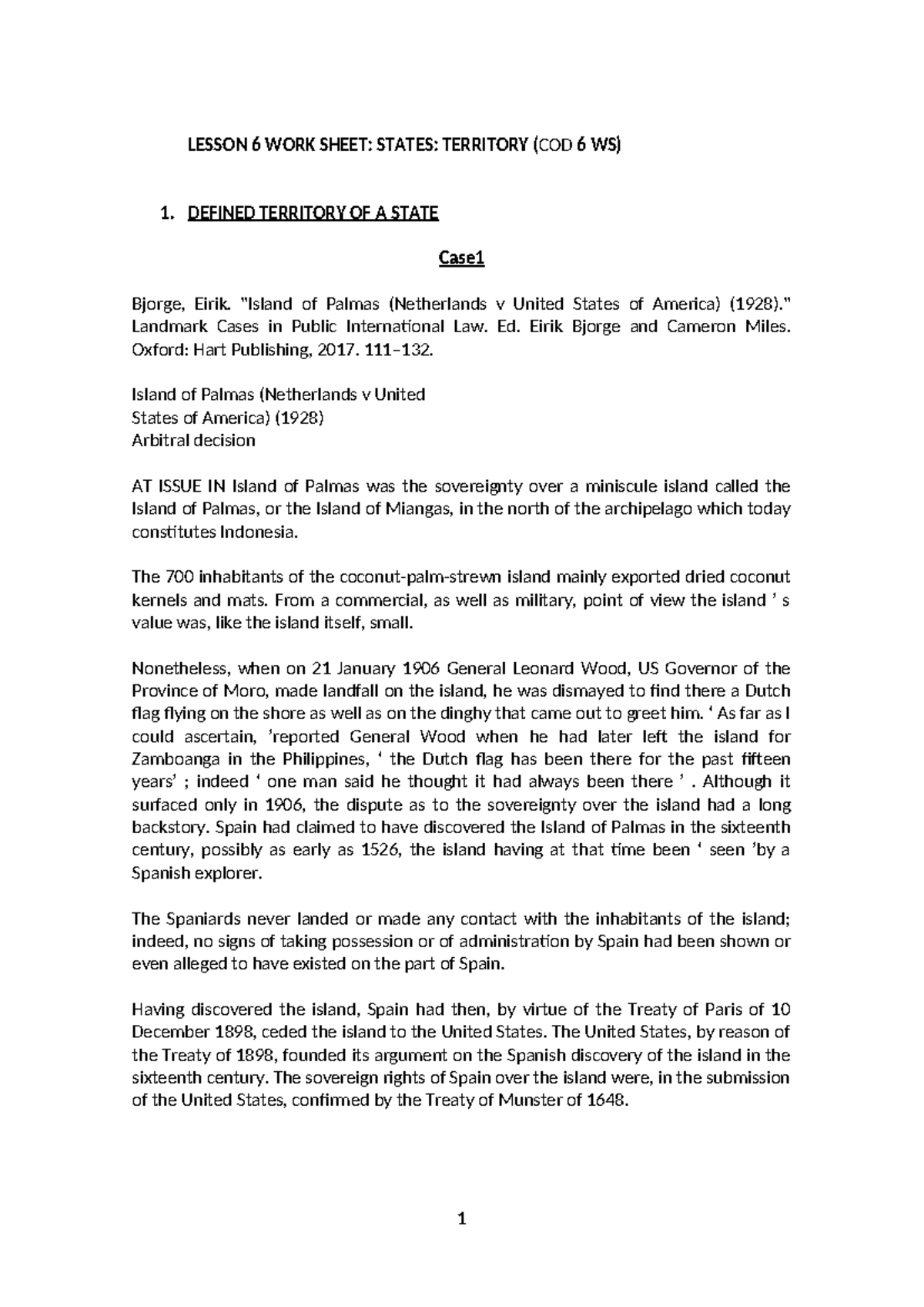 Lesson 6 WORK Sheet 060324 - LESSON 6 WORK SHEET: STATES: TERRITORY ...