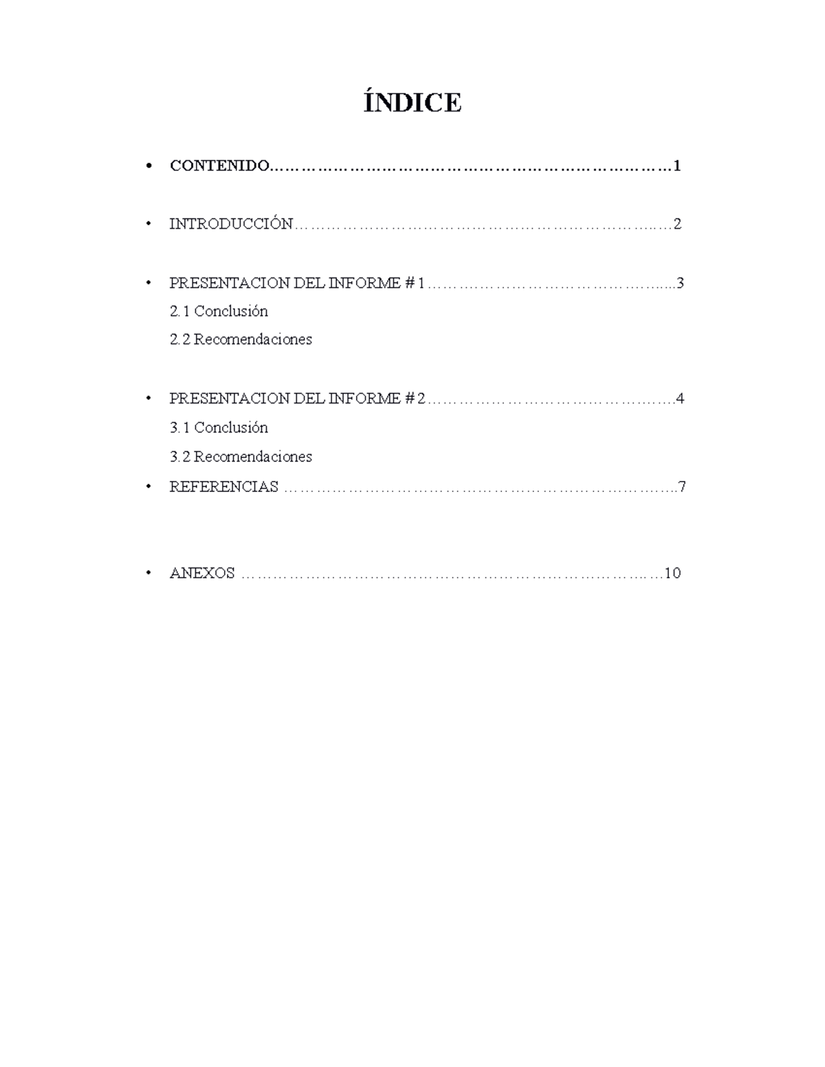 Tipos de test de atención - ÍNDICE • - Studocu